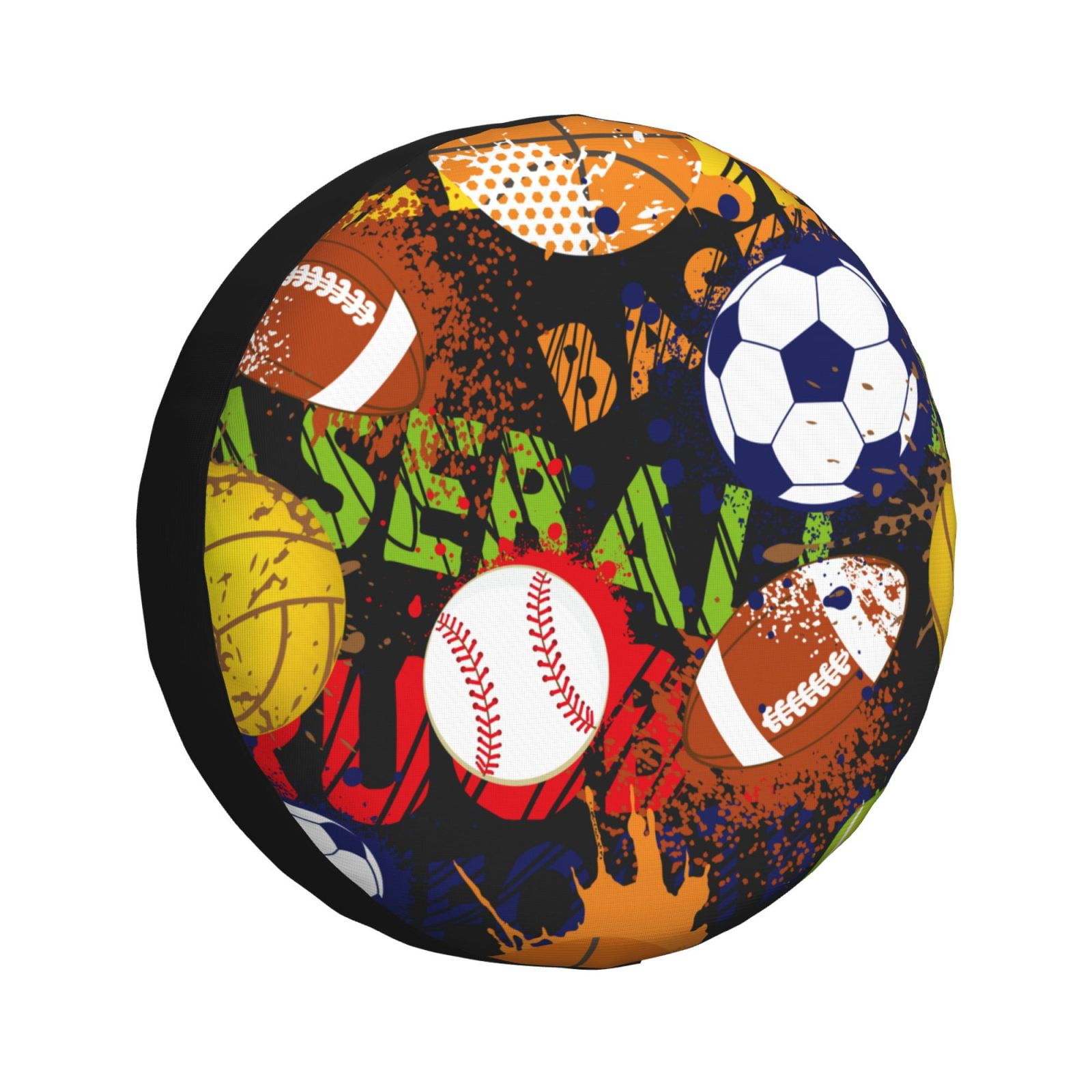 Bingfone Balls Spare Tire Cover Weatherproof Universal Wheel Protectors ...