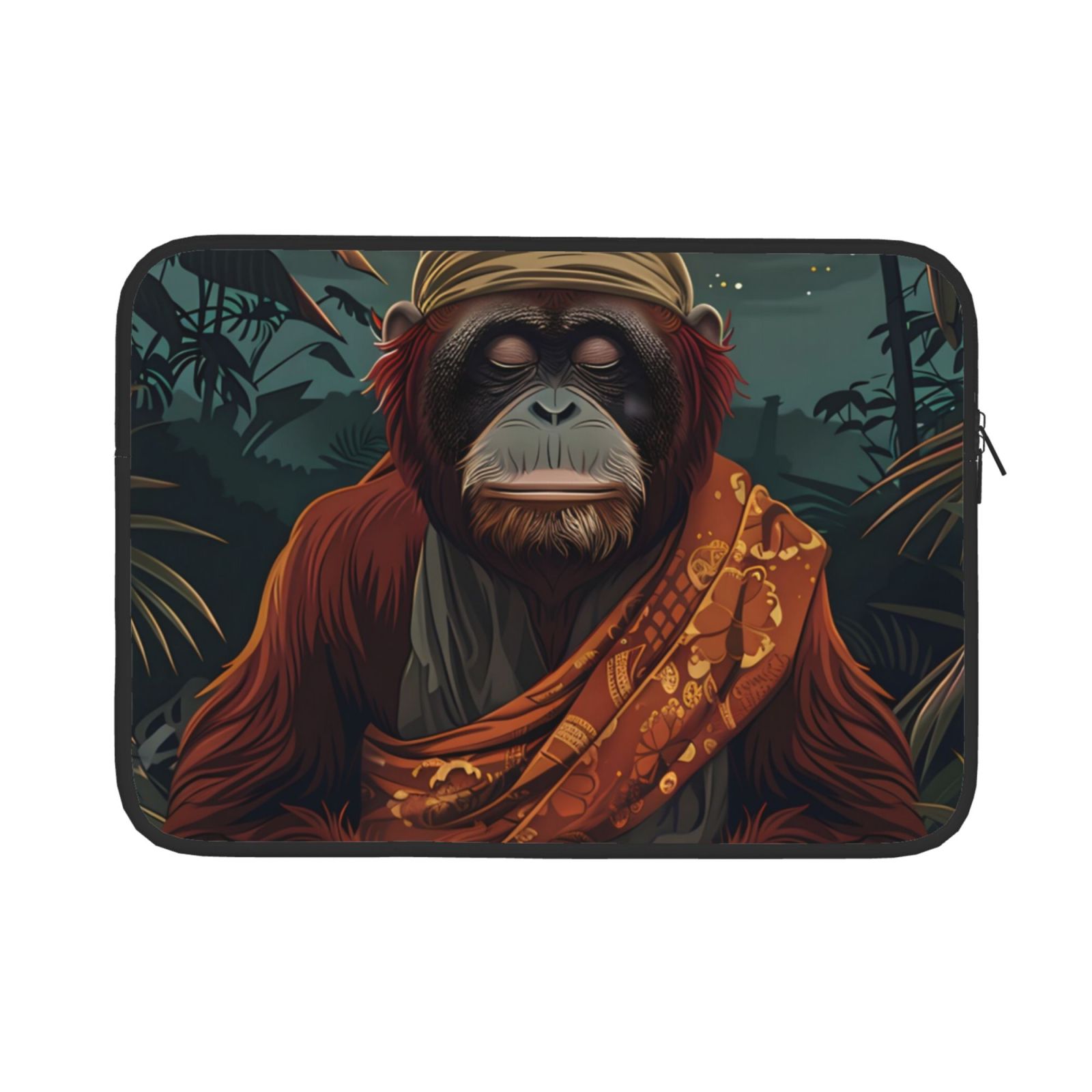 Bingfone Banana Leaf Meditating Gorilla Laptop Sleeve Case 13 inch ...