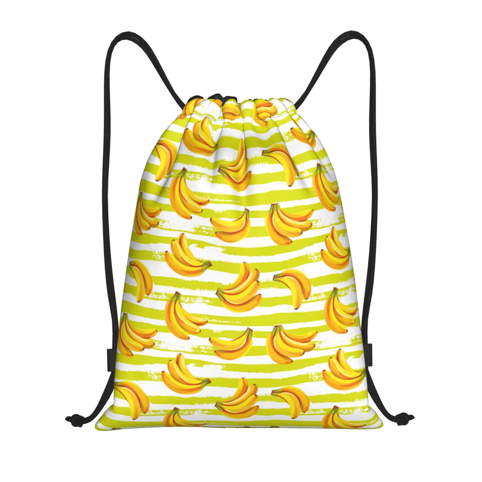 Bingfone Bananas On A Striped Drawstrings Backpacks Bags for Men Women ...