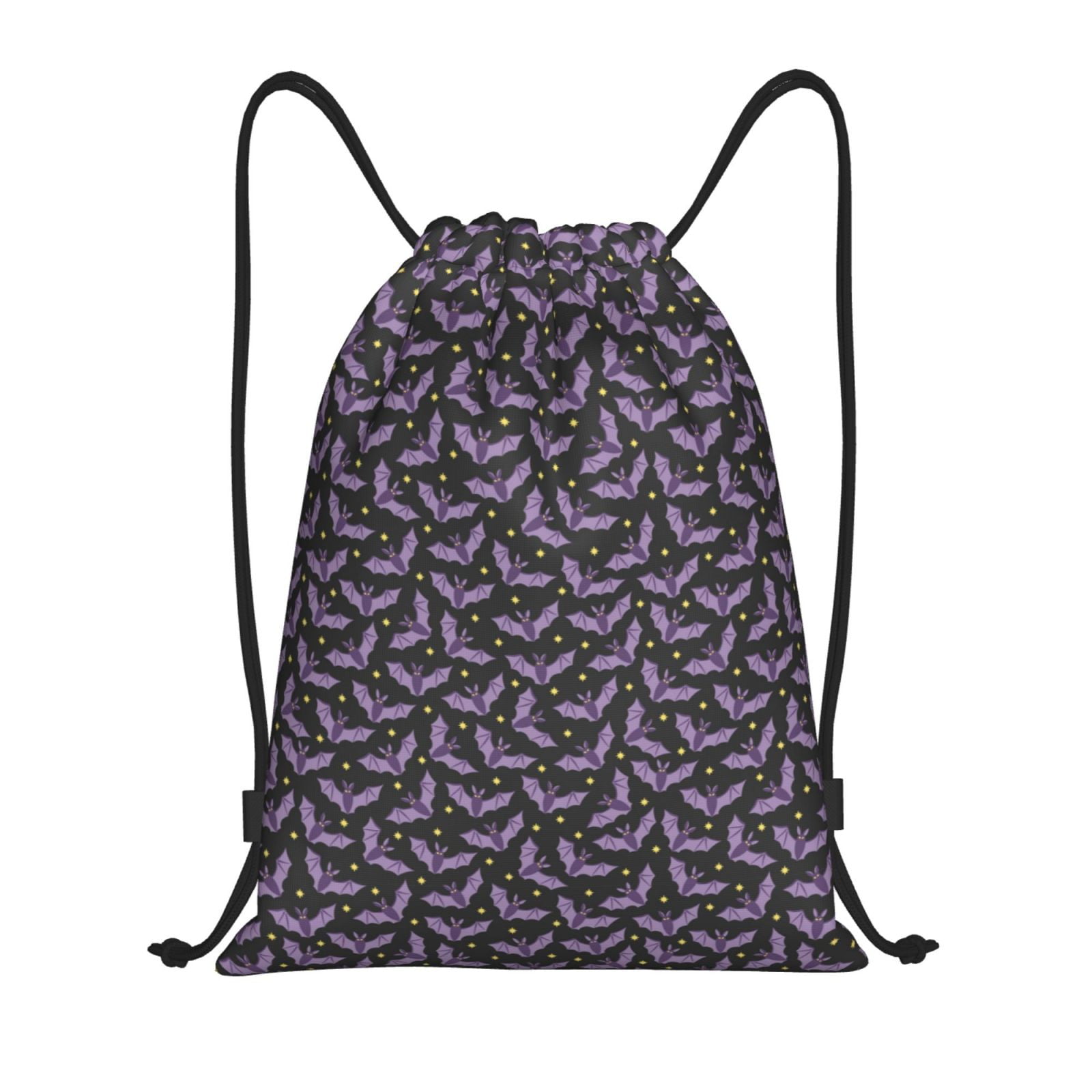 Bingfone Bat Purple Drawstrings Backpacks Bags for Men Women Gym ...