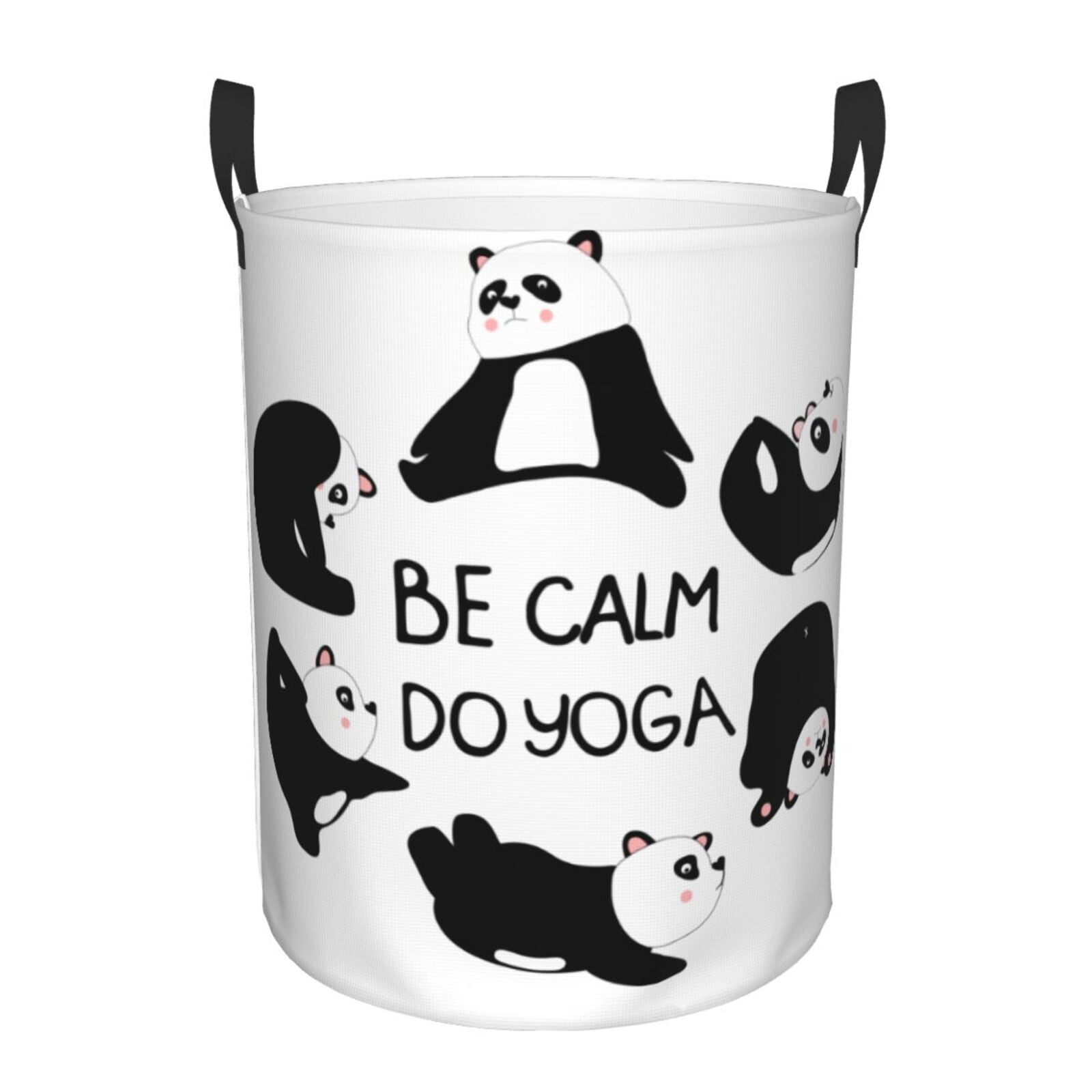 Bingfone Be Calm Do Yoga Waterproof Foldable Laundry Hamper Bucket With ...