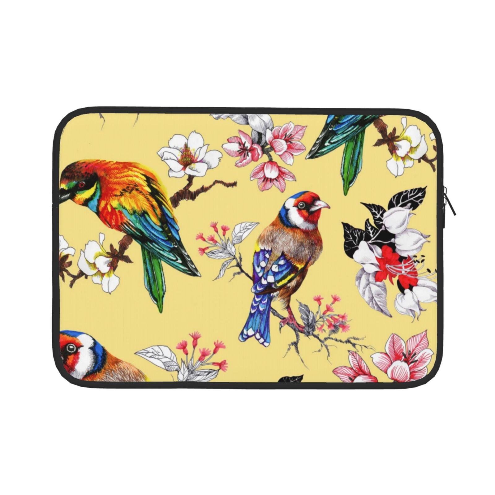 Bingfone Beautiful Bright Birds And Flowers Laptop Sleeve Case 13 Inch ...