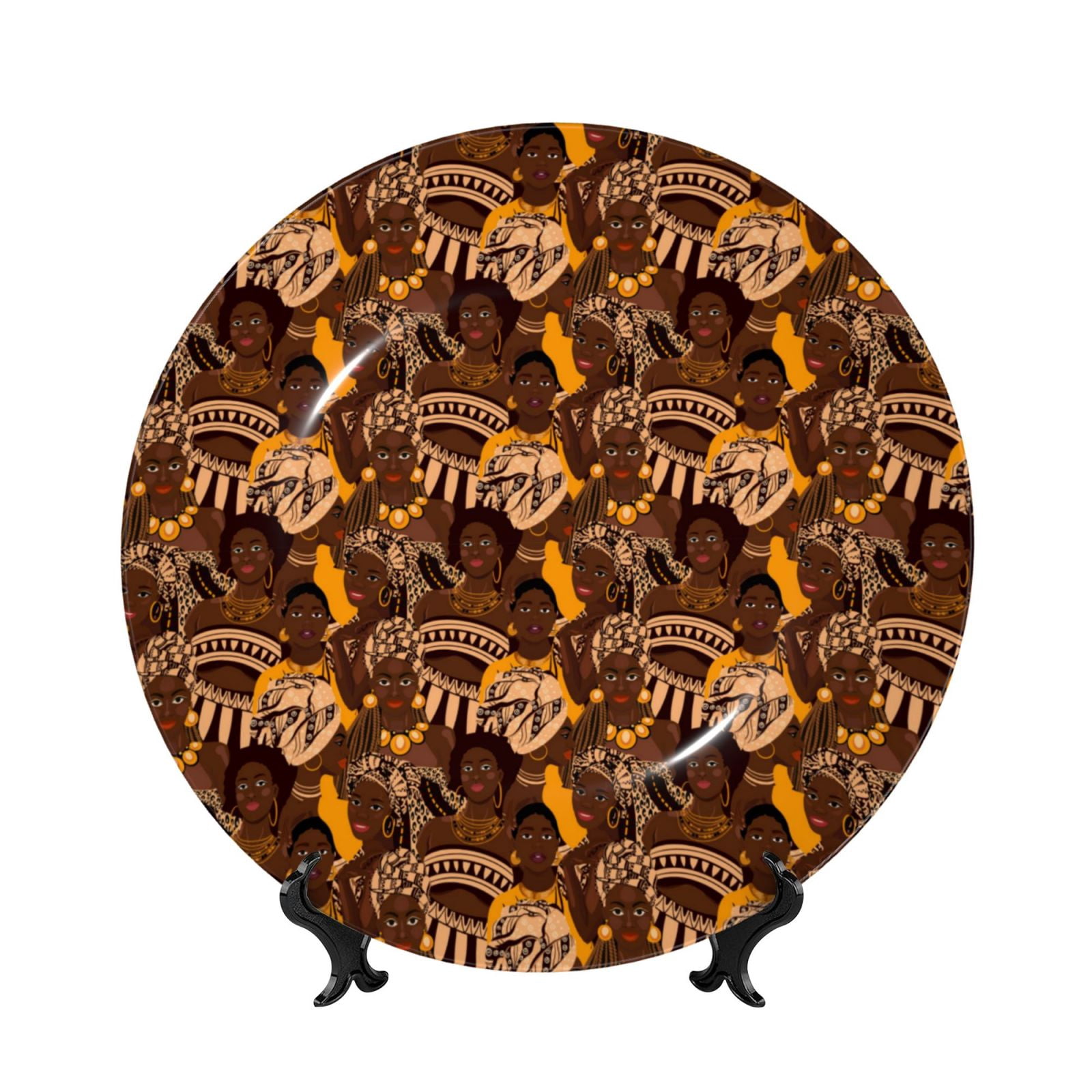 Bingfone Beautiful Ethnic African Women Print Bone China Dinner ...