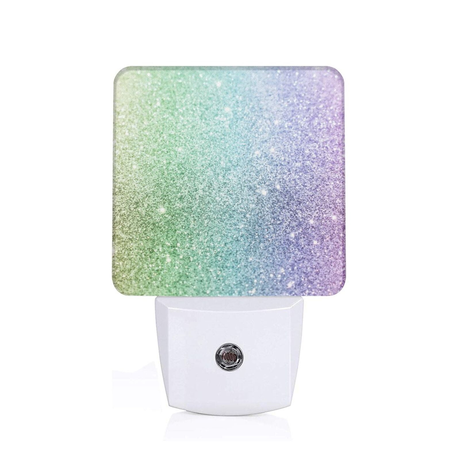 Bingfone Beautiful Glitter Print Night Lights Plug into Wall,Dusk to ...
