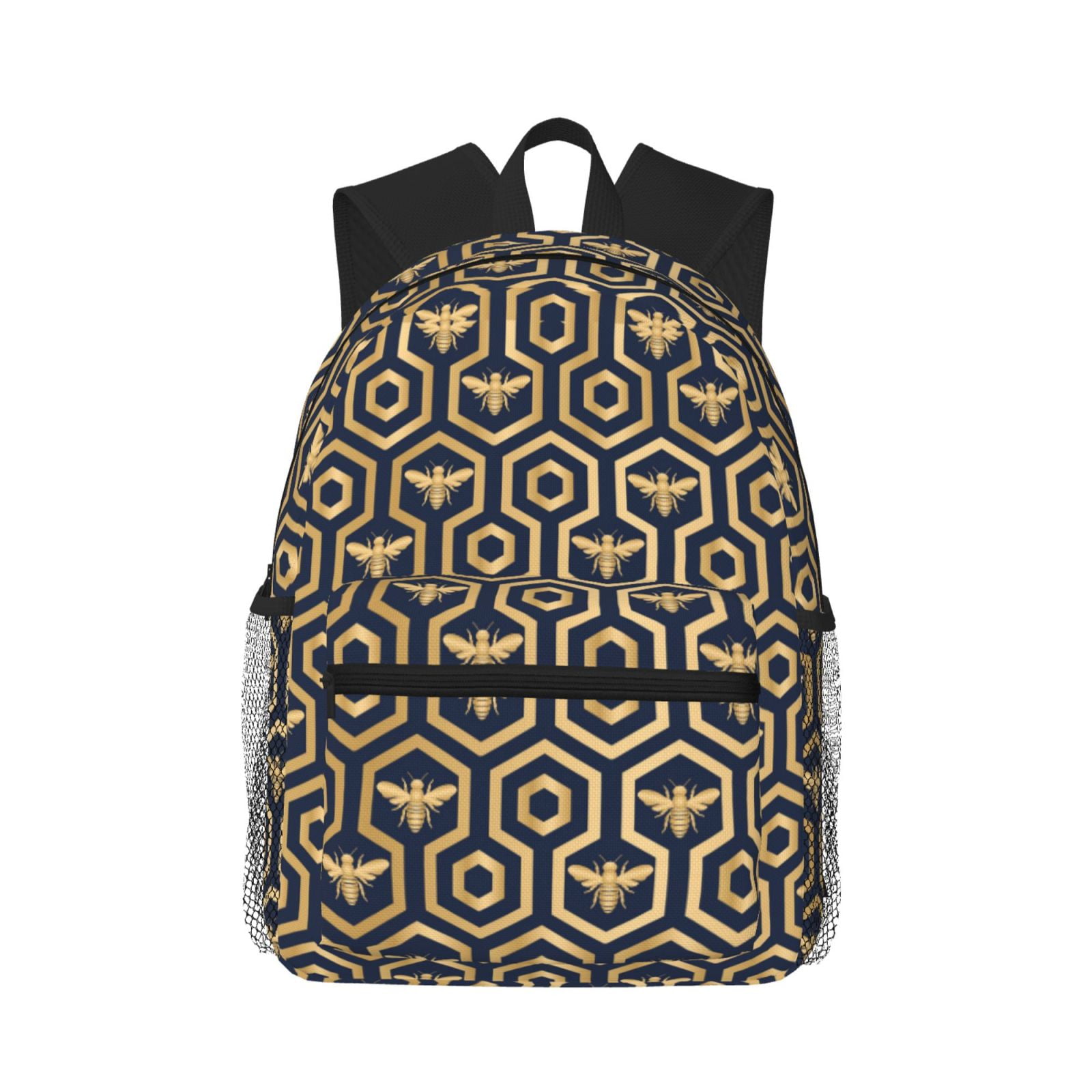 Bingfone Bee Hive Hexagon Kids Backpack Girls And Boys Classic School Backpack Light Weight Bag ...