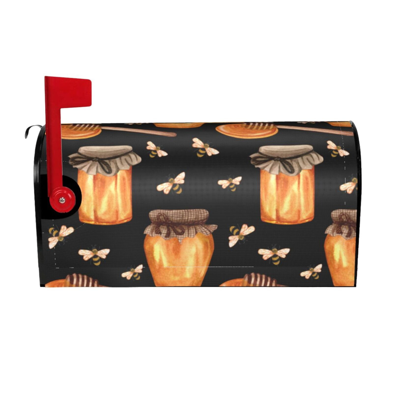 Bingfone Bee and Honey Magnetic Mailbox Cover Standard Size for Garden ...