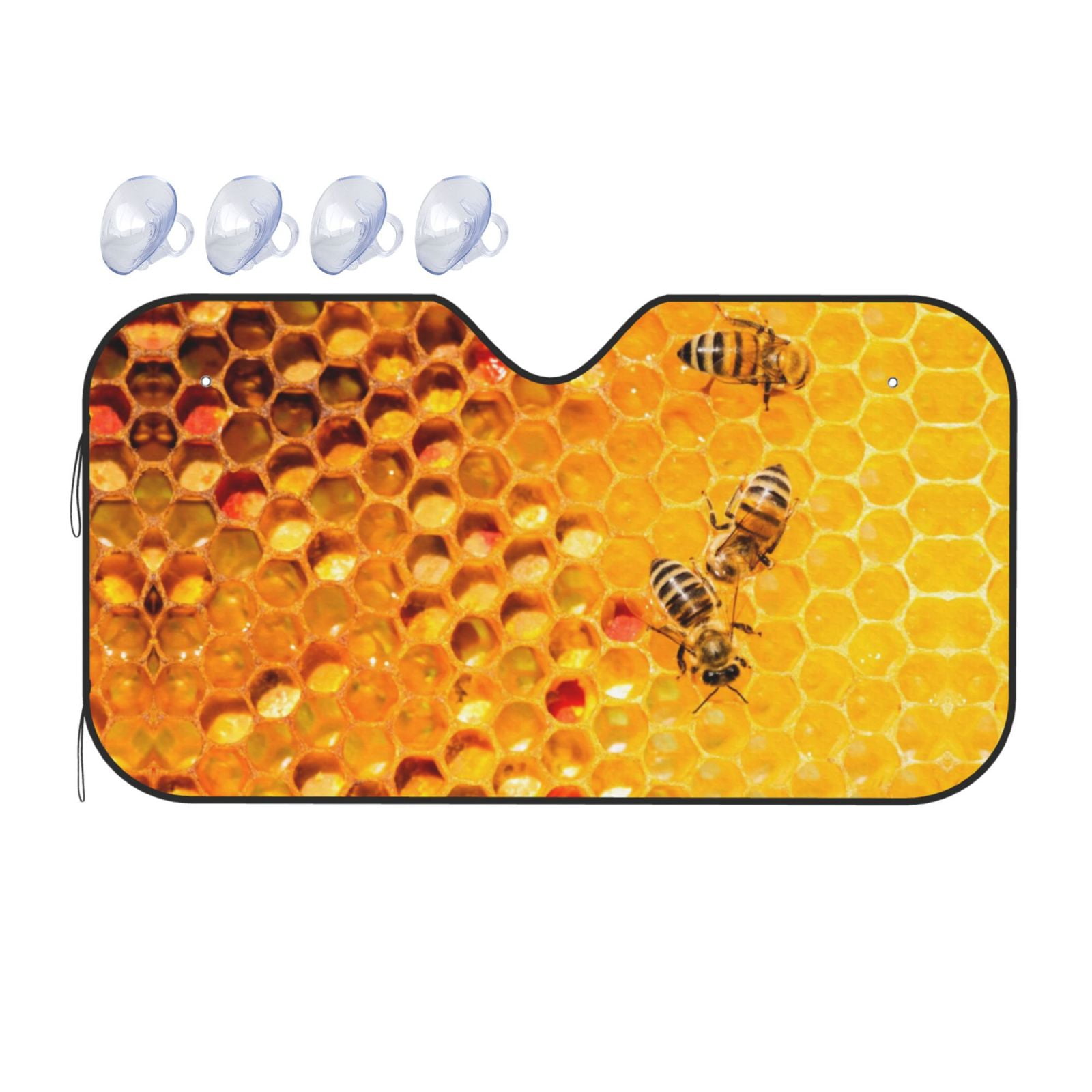 Bingfone Bees On Hive Honeycomb Car Windshield Sunshade,Sun Foldable ...