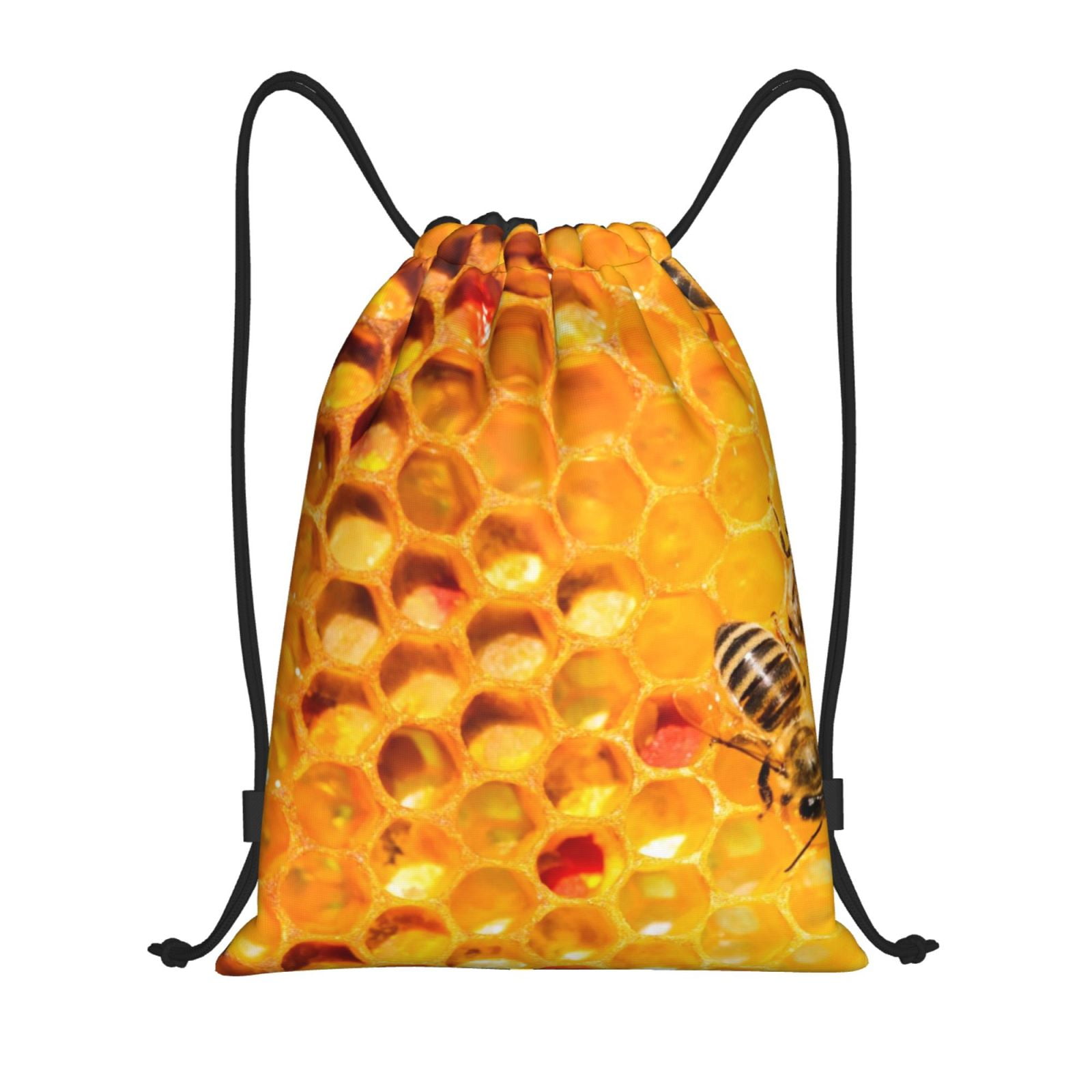 Bingfone Bees On Hive Honeycomb Drawstrings Backpacks Bags For Men ...