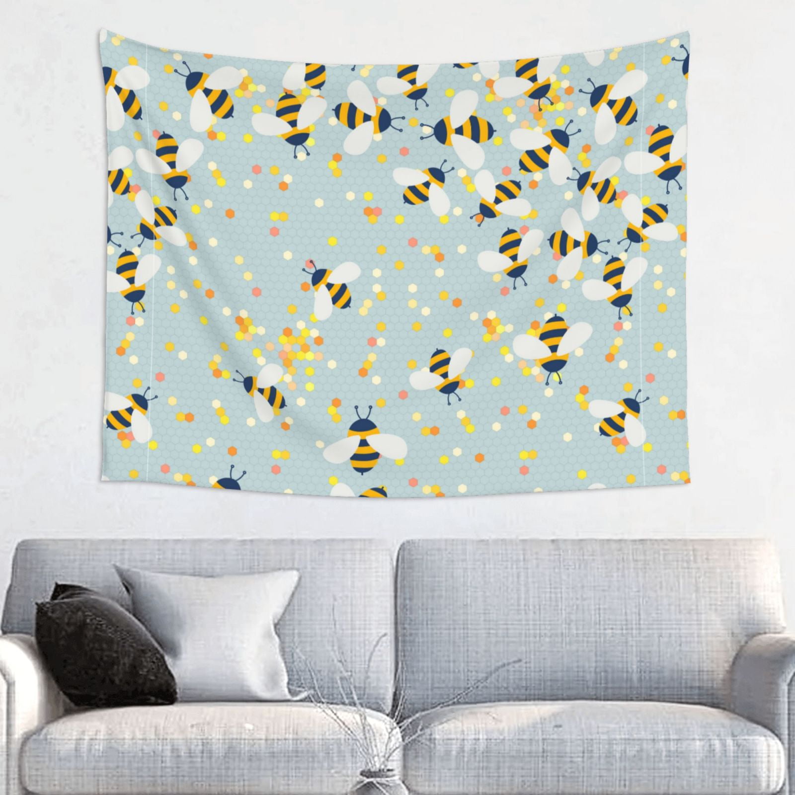 Bingfone Bees Tapestry Wall Hanging Decor For Living Room Bedroom Dorm ...