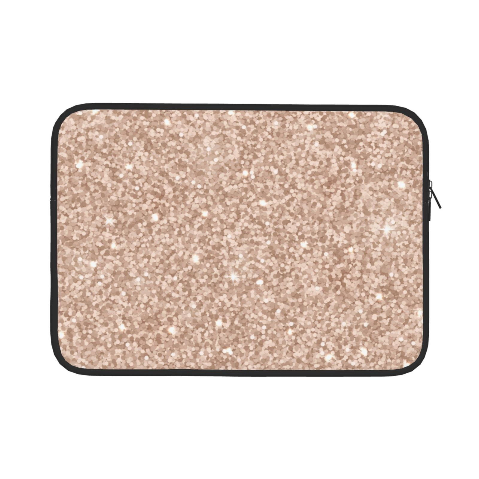 Bingfone Beige Sparkling Glitter Laptop Sleeve Case 13 Inch, 360 ...
