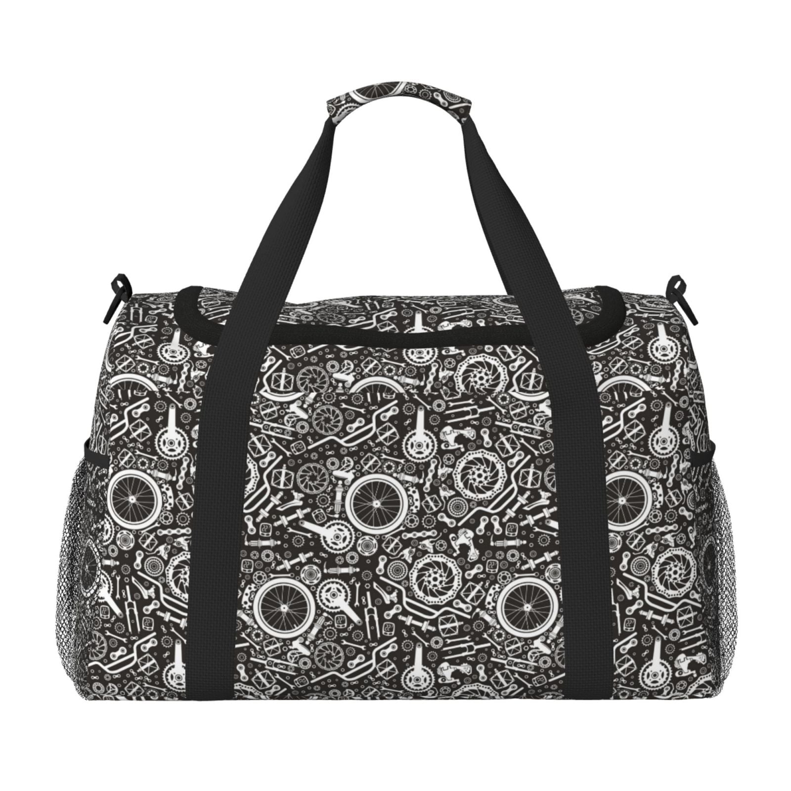Bingfone Bicycles Parts Print Travel Duffel Tote Bag,Waterproof ...