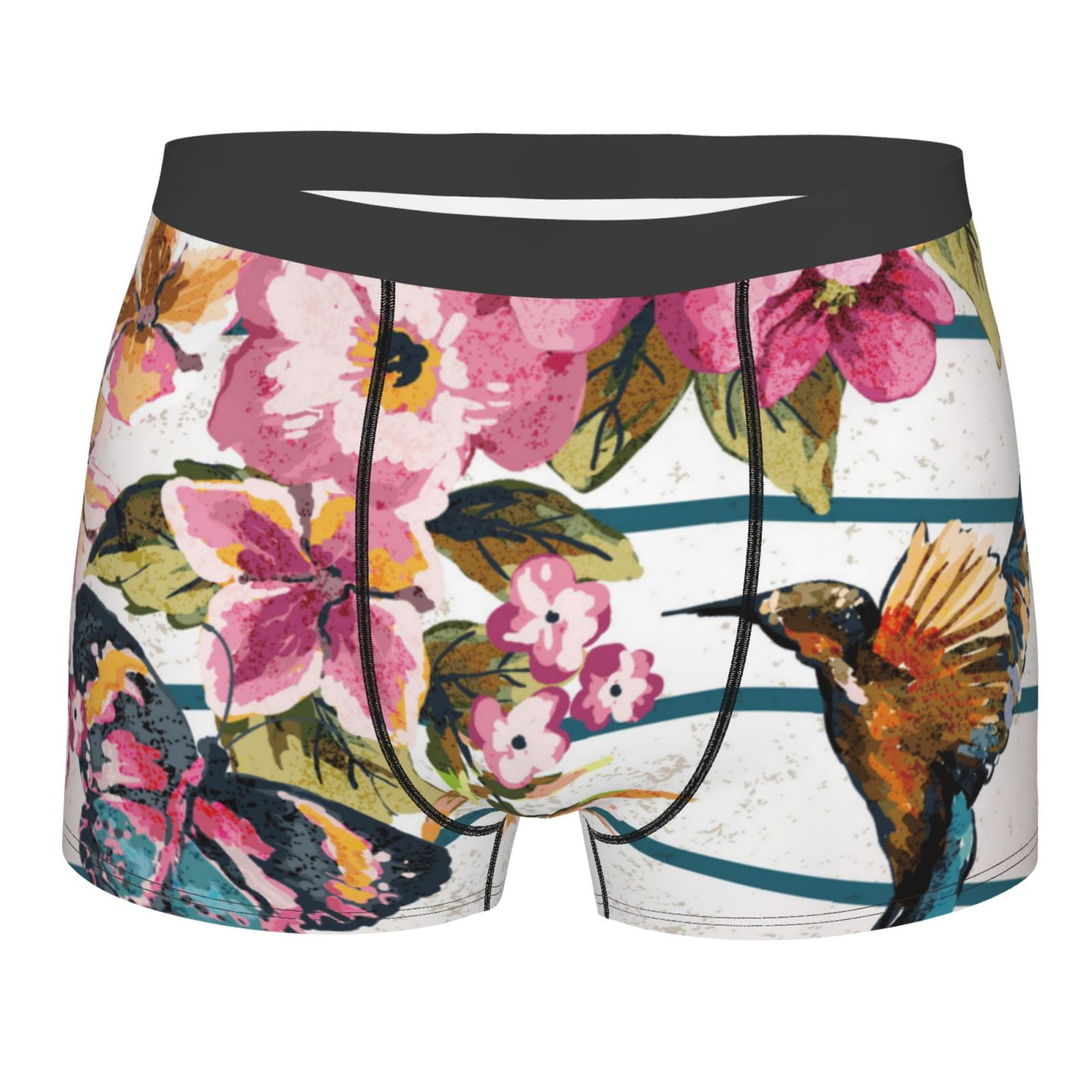 Bingfone Bird And Floral Men'S Underwear - Casual Stretch Boxer Briefs ...