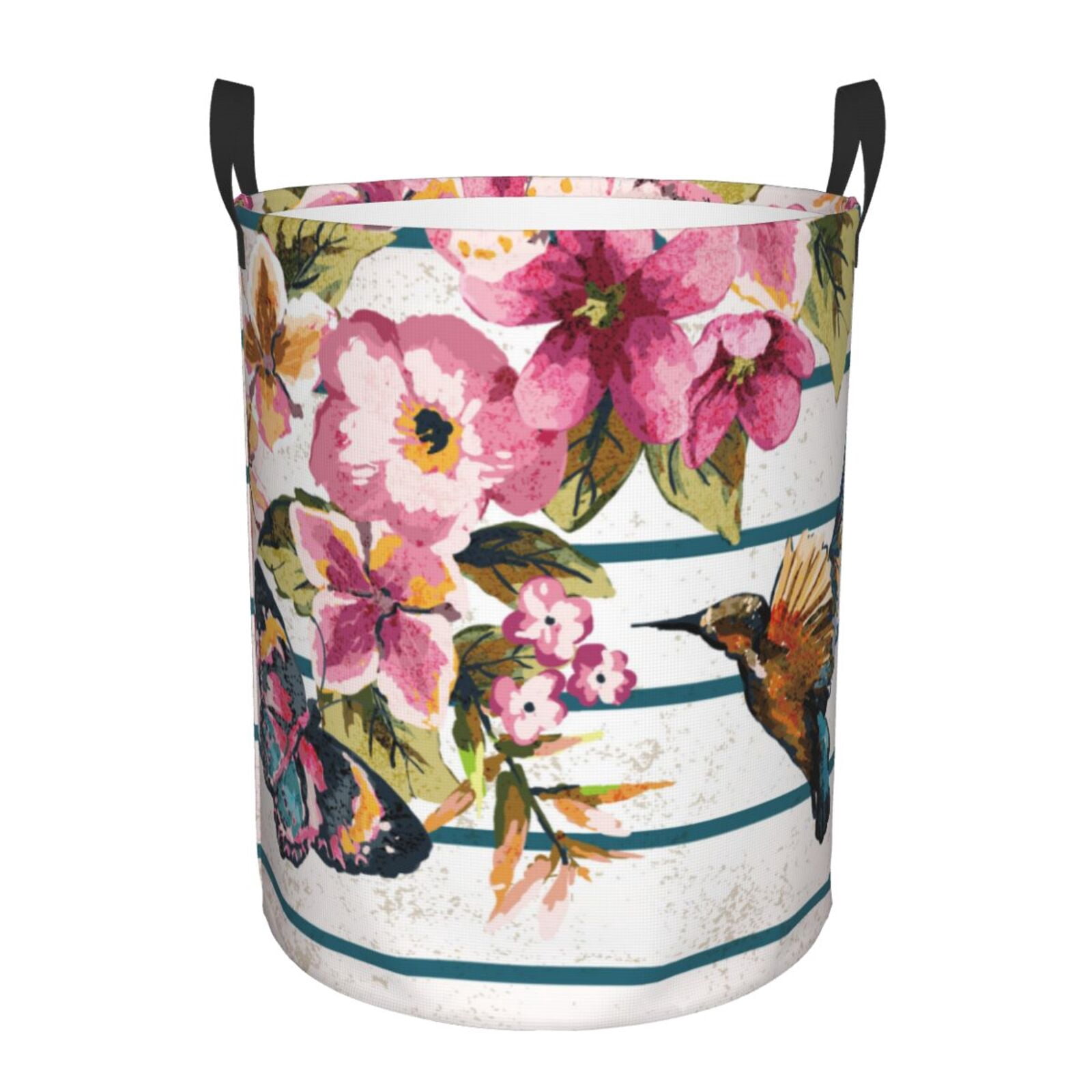 Bingfone Bird And Floral Waterproof Foldable Laundry Hamper Bucket With ...