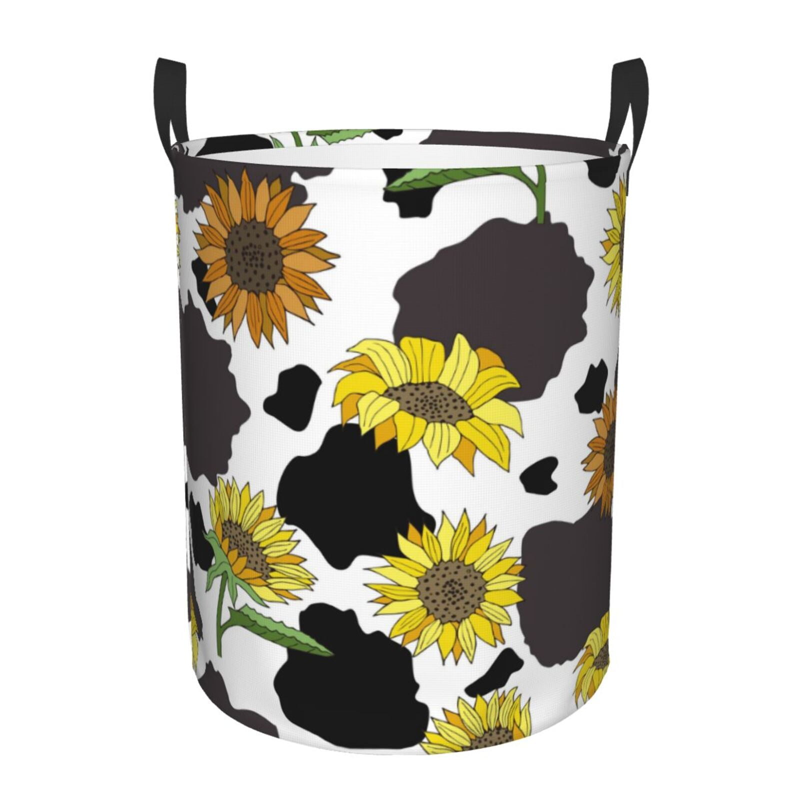 Bingfone Black Cow Print With Sunflowers Country Waterproof Foldable ...
