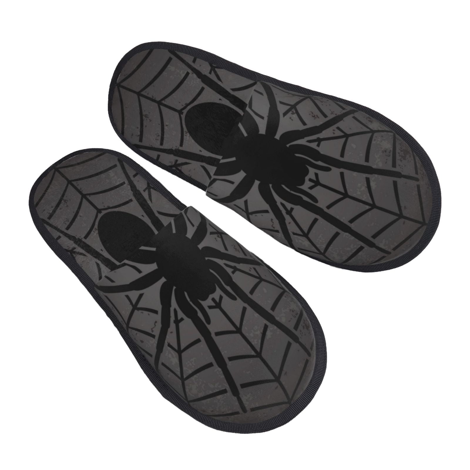 Bingfone Black Spider On Web 1 House Slippers for Women Men with Soft ...