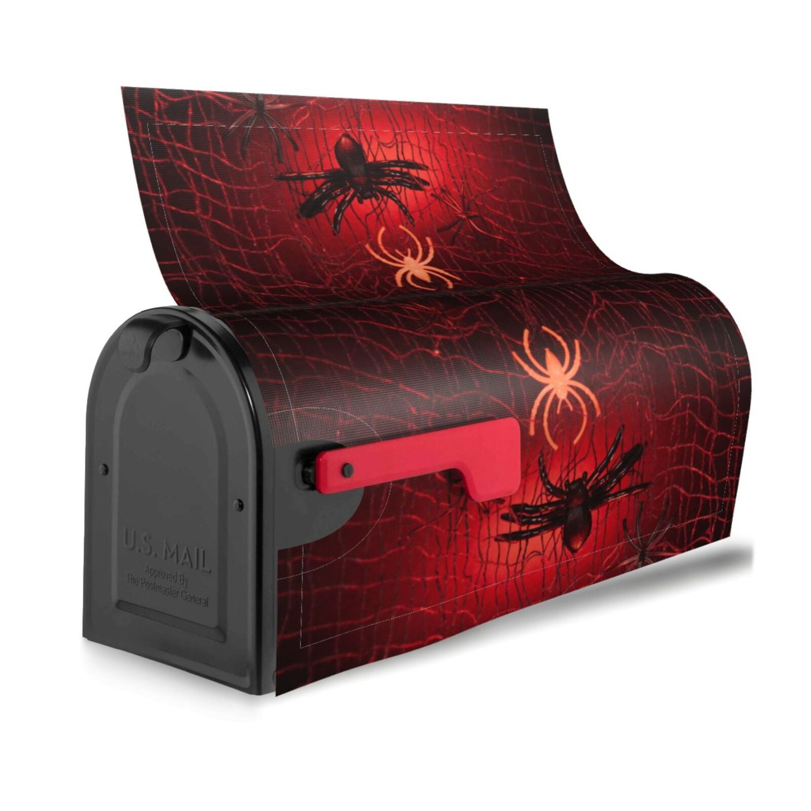 Bingfone Black Spider Web With Spiders Magnetic Mailbox Cover Standard ...
