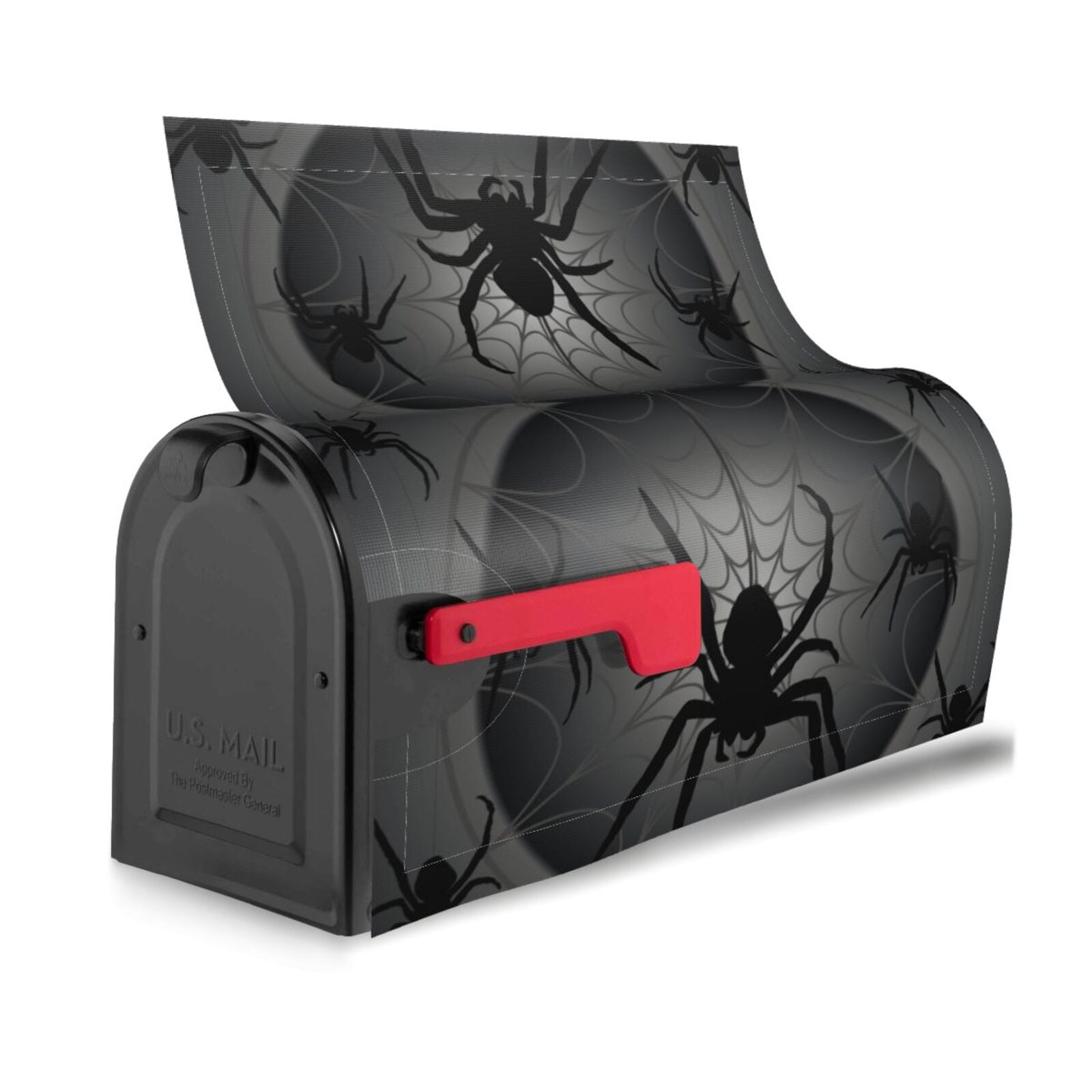 Bingfone Black Spiders Magnetic Mailbox Cover Standard Size for Garden ...