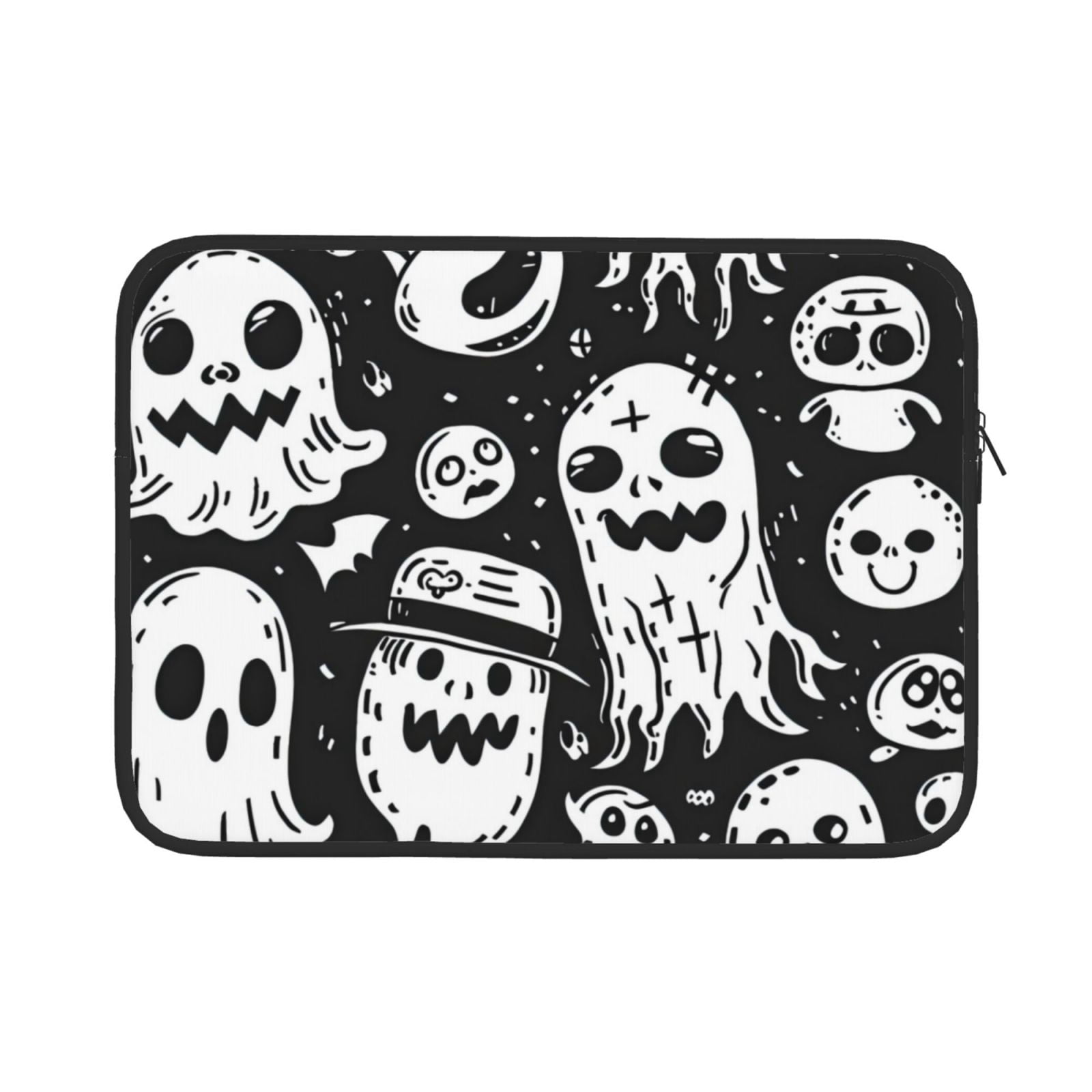 Bingfone Black White Spooky Ghosts Laptop Sleeve Case 15 inch , 360 ...