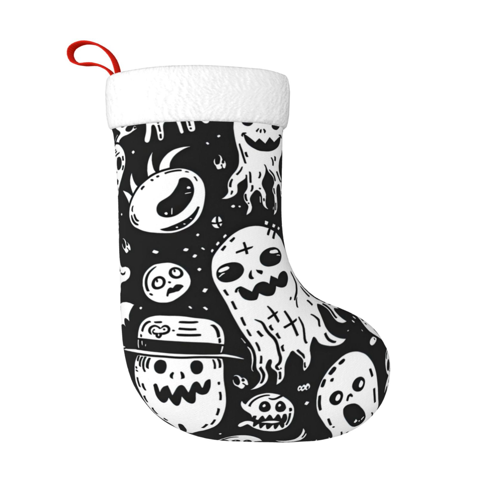 Bingfone Black White Spooky Ghosts Print Personalized Christmas ...