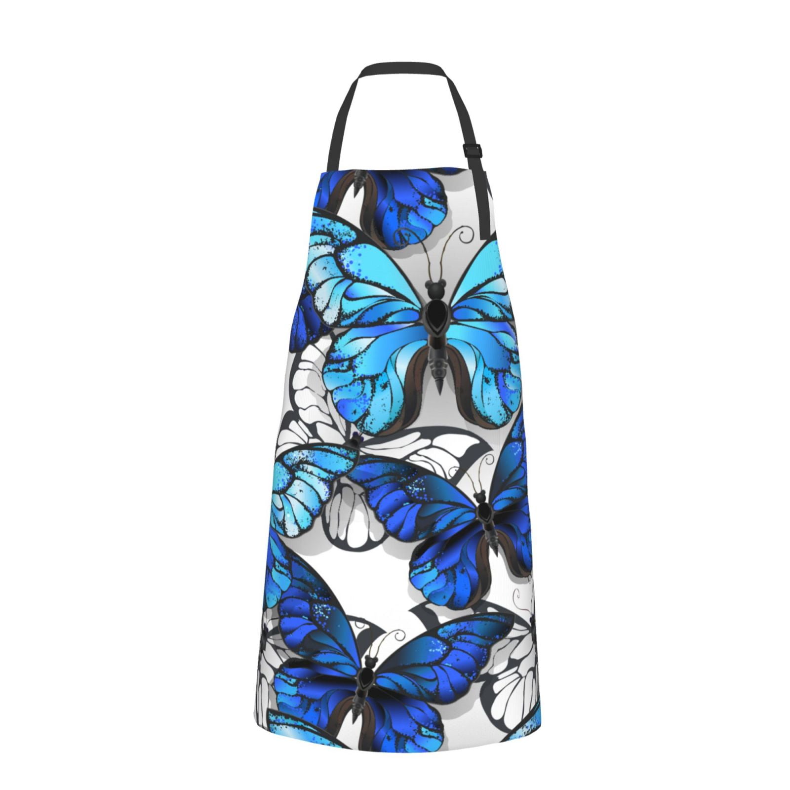 Bingfone Blue And White Butterflies Apron Gifts For Men, Women ...