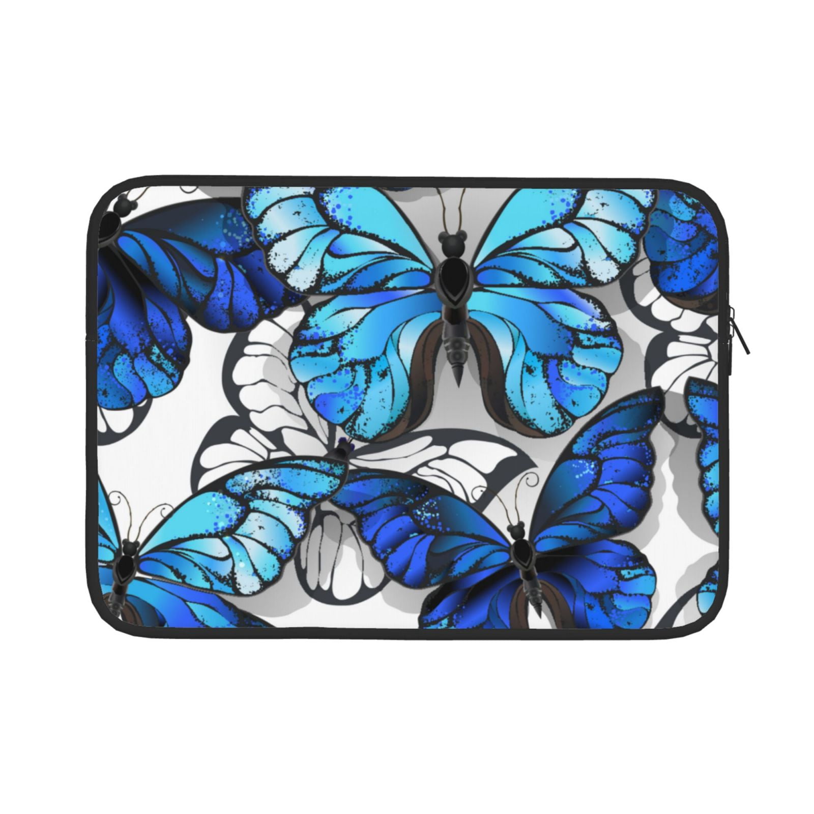 Bingfone Blue And White Butterflies Laptop Sleeve Case 13 Inch, 360 ...