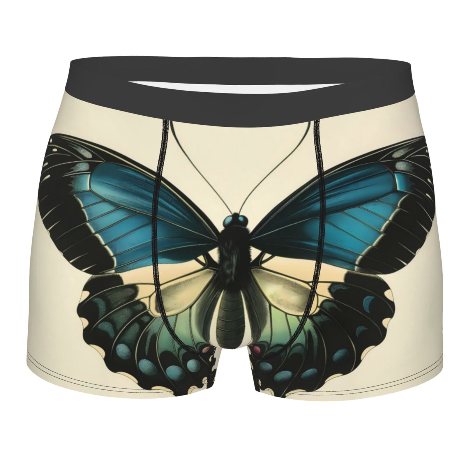 Bingfone Blue Black Butterfly Art Men's Underwear - Casual Stretch ...