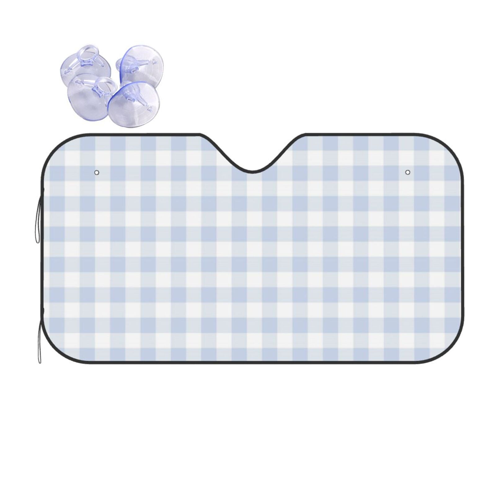 Bingfone Blue Checkboard Car Windshield Sun Shade Protector Keep Your ...