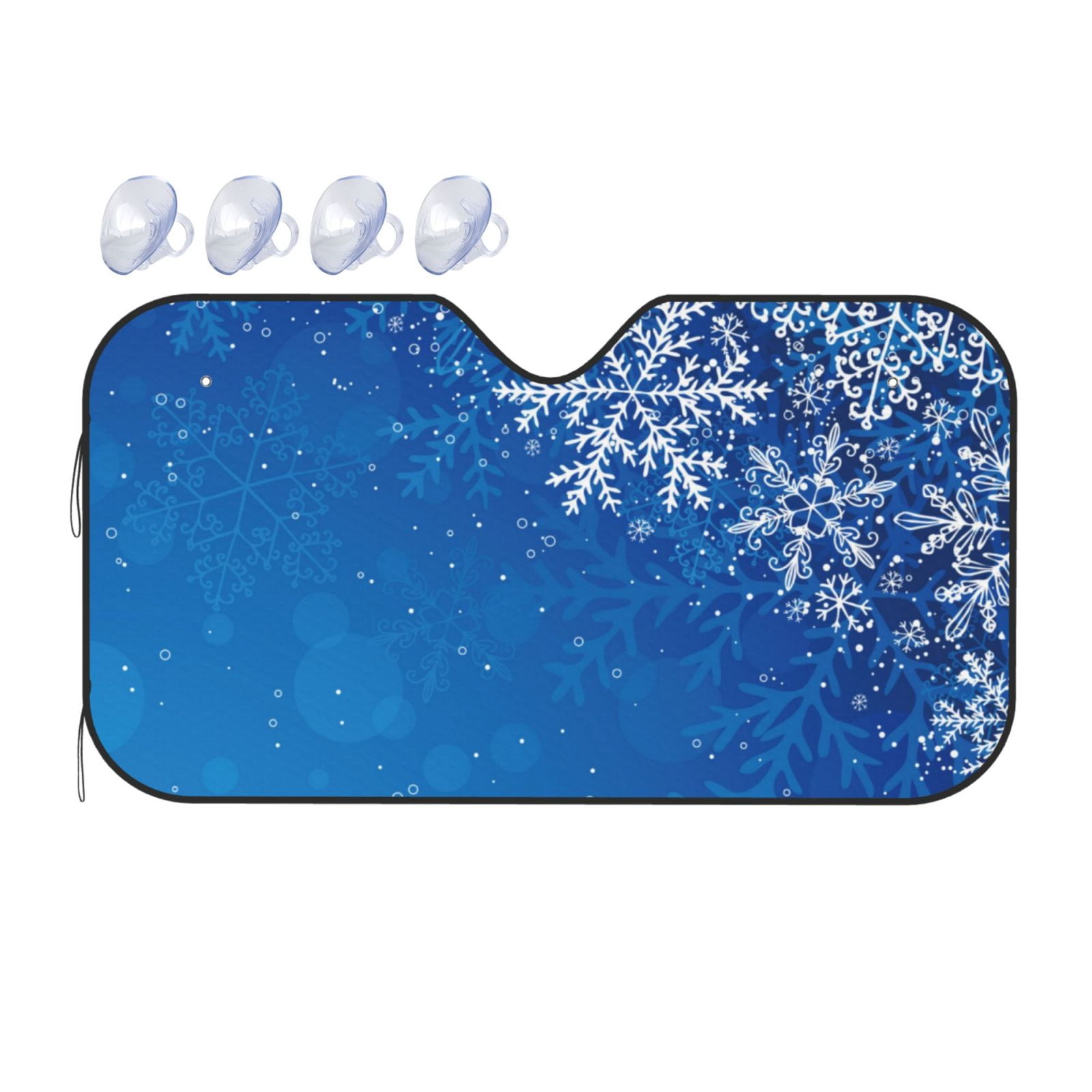 Bingfone Blue Christmas With Snowflakes Car Windshield Sunshade,Sun ...