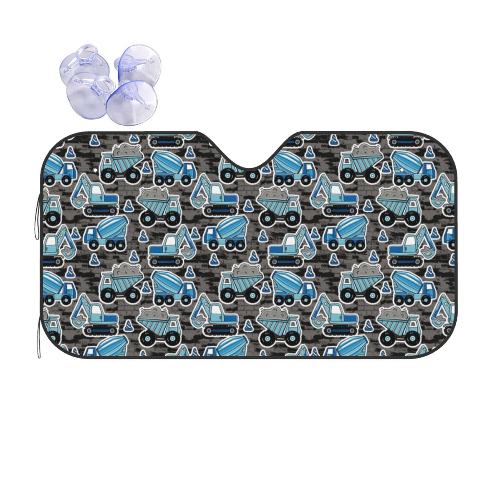 Bingfone Blue Excavator Car Windshield Sun Shade Protector Keep Your ...
