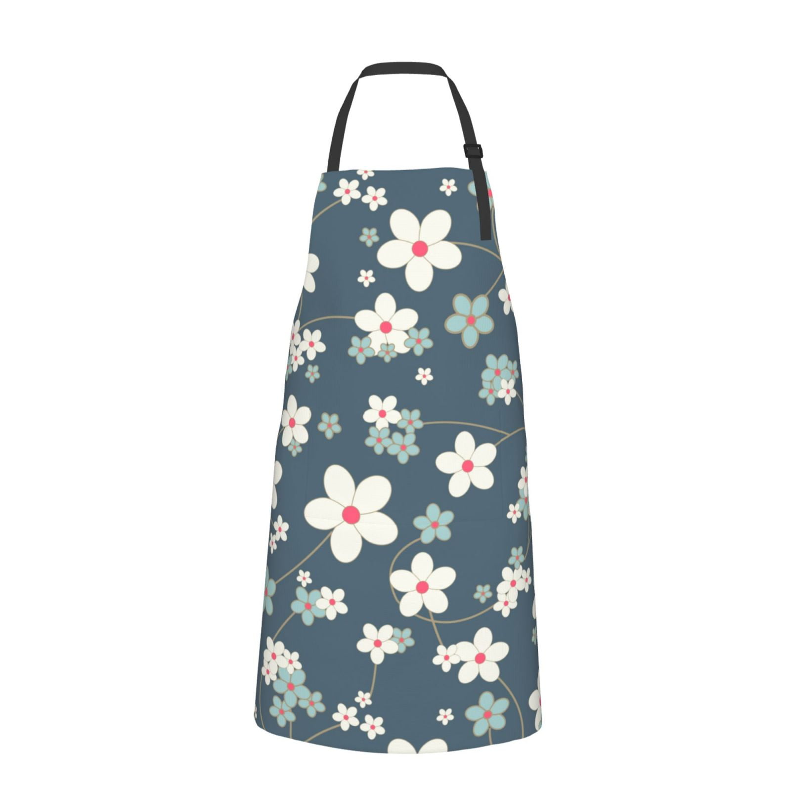 Bingfone Blue Flower Apron Gifts For Men, Women Professional Grade Chef ...