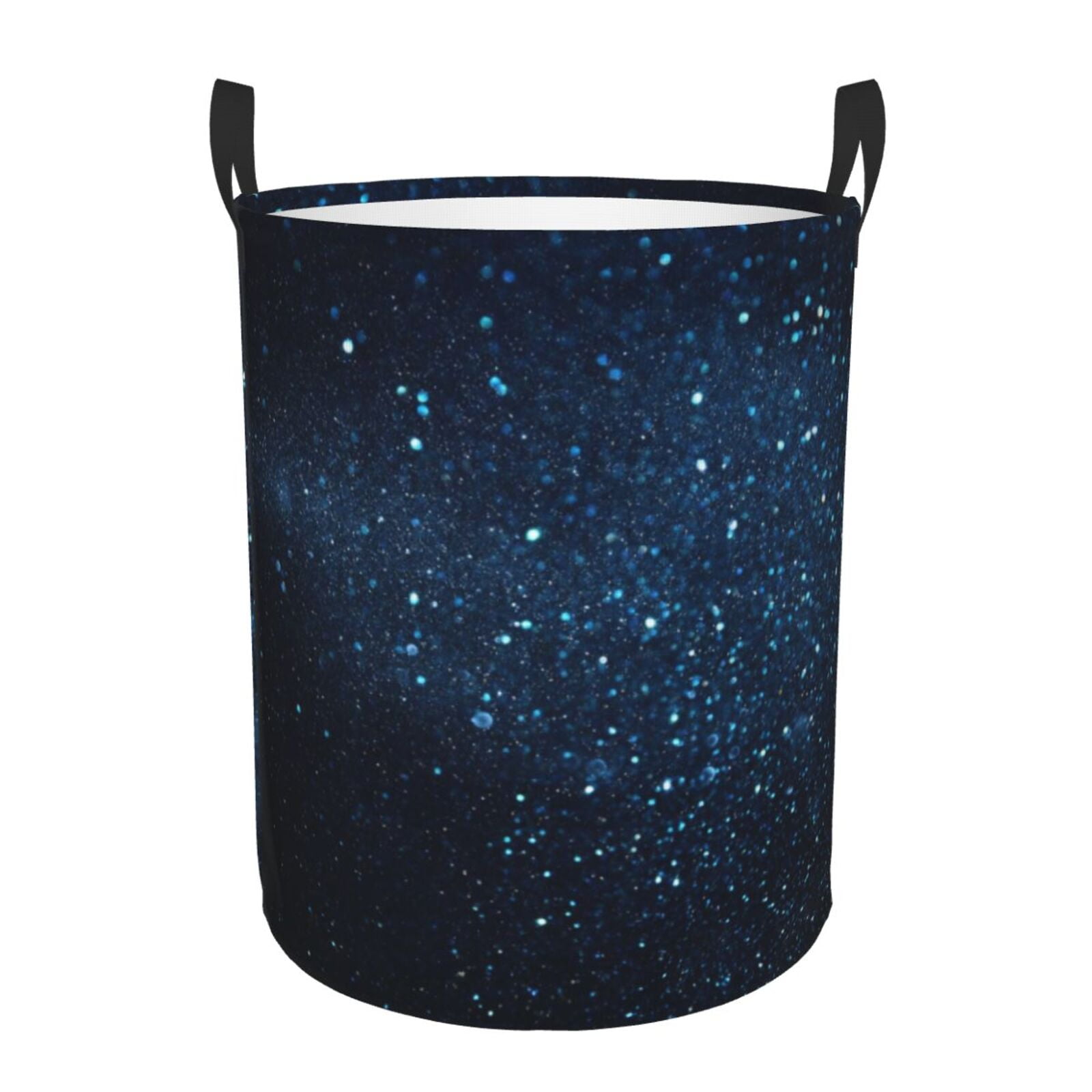 Bingfone Blue Glitter Retro Waterproof Foldable Laundry Hamper Bucket ...