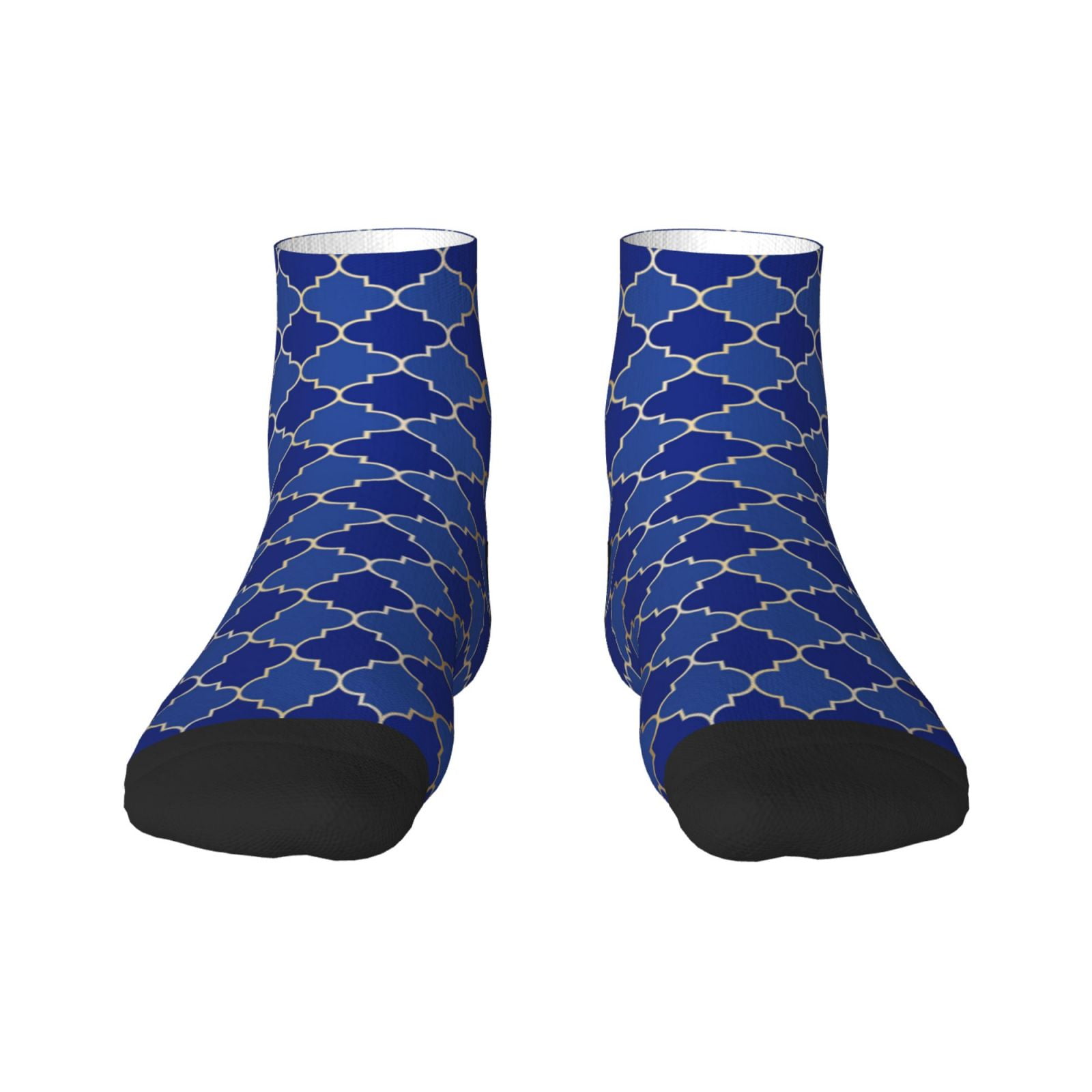 Bingfone Blue Gold Grid Lantern Shapes Design Patterned Men'S Women'S ...