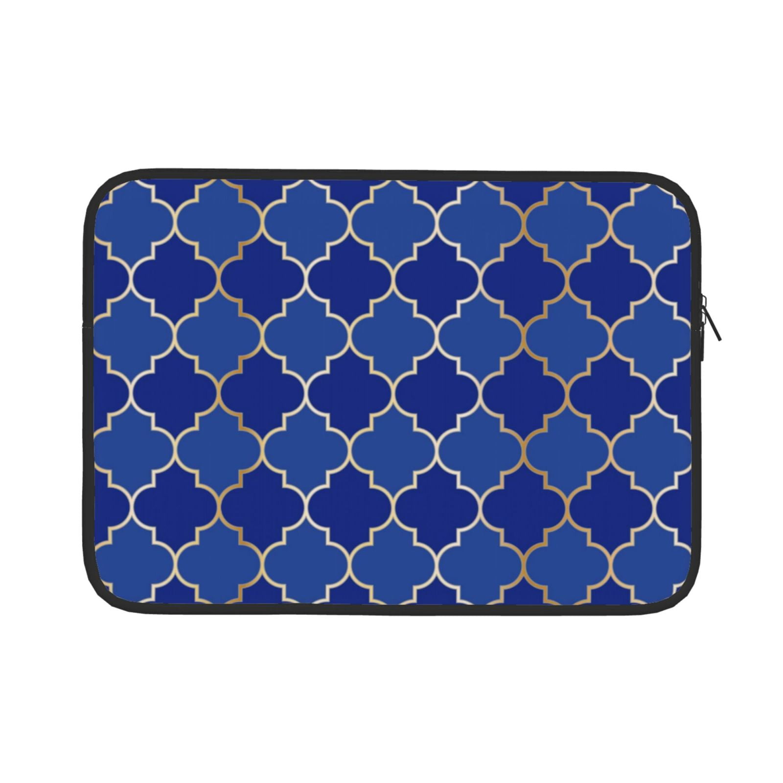 Bingfone Blue Gold Grid Lantern Shapes Laptop Sleeve Case 13 Inch, 360 ...