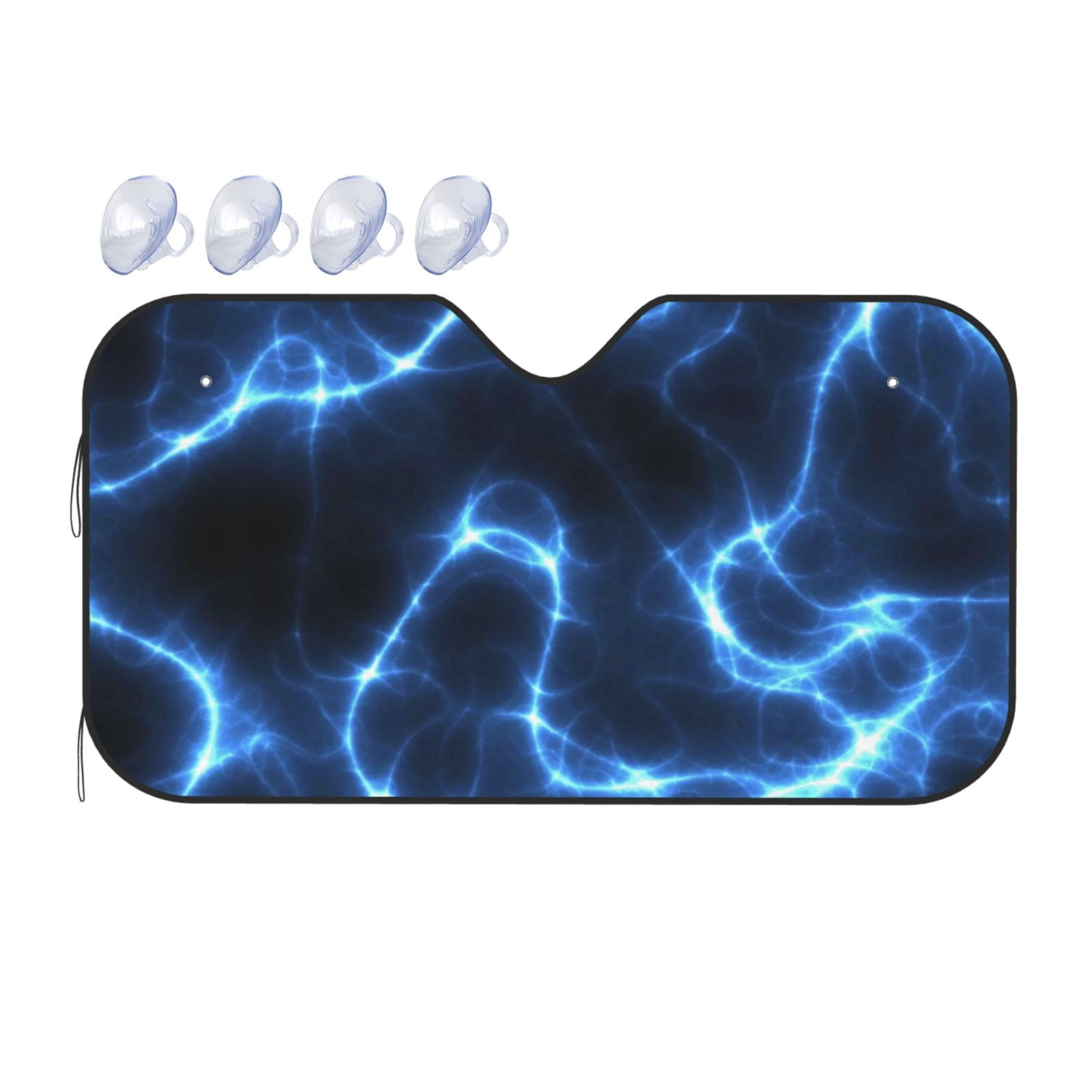 Bingfone Blue Lightning Car Windshield Sunshade,Sun Foldable Sun Shield ...