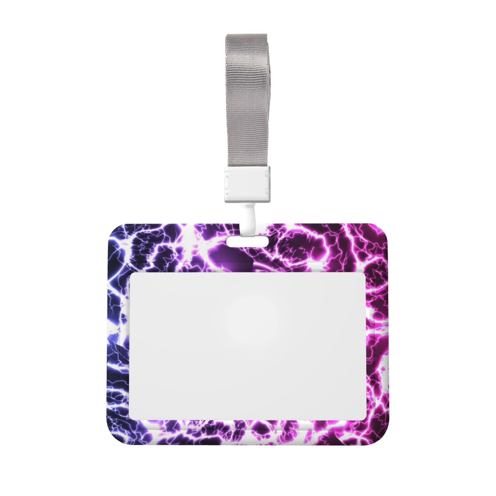 Bingfone Blue Lightning Card Badge Holder,for Girls Girly Women 4 x 3 ...