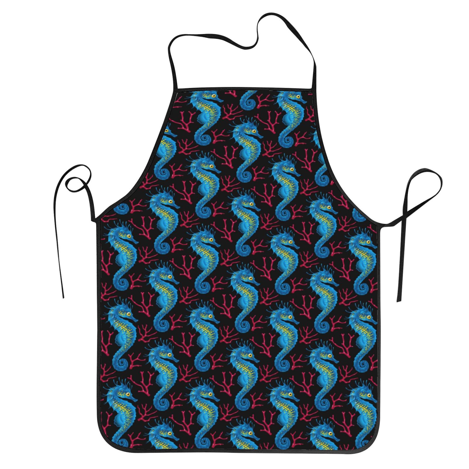 Bingfone Blue Seahorse for Tie-up Apron, Unisex Waterproof and Stain ...