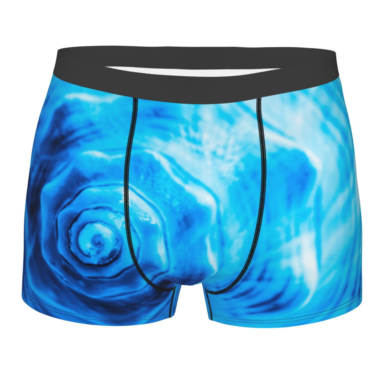 Bingfone Blue Shell Men'S Underwear - Casual Stretch Boxer Briefs-Small ...