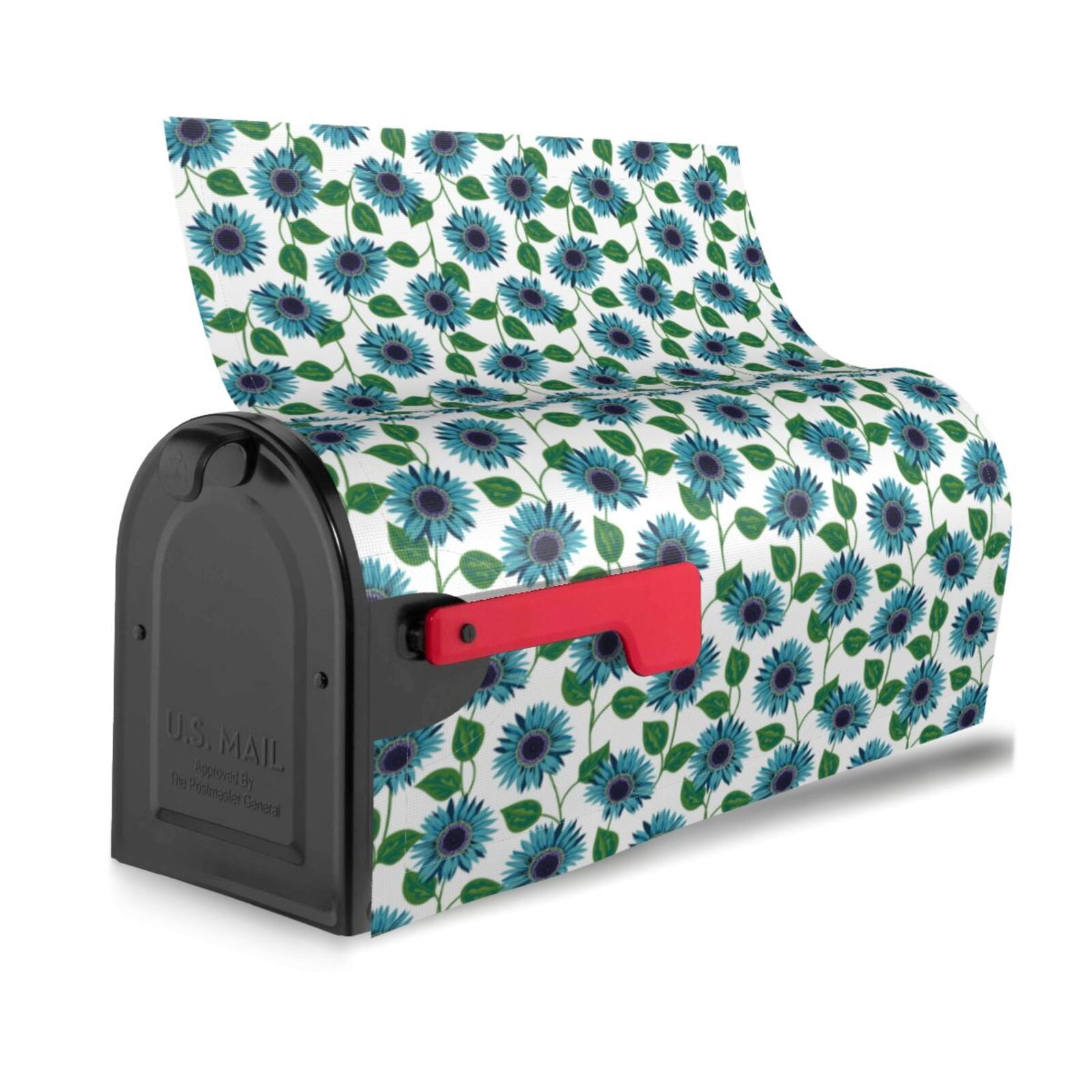 Bingfone Blue Sunflowers Magnetic Mailbox Cover Standard Size for ...