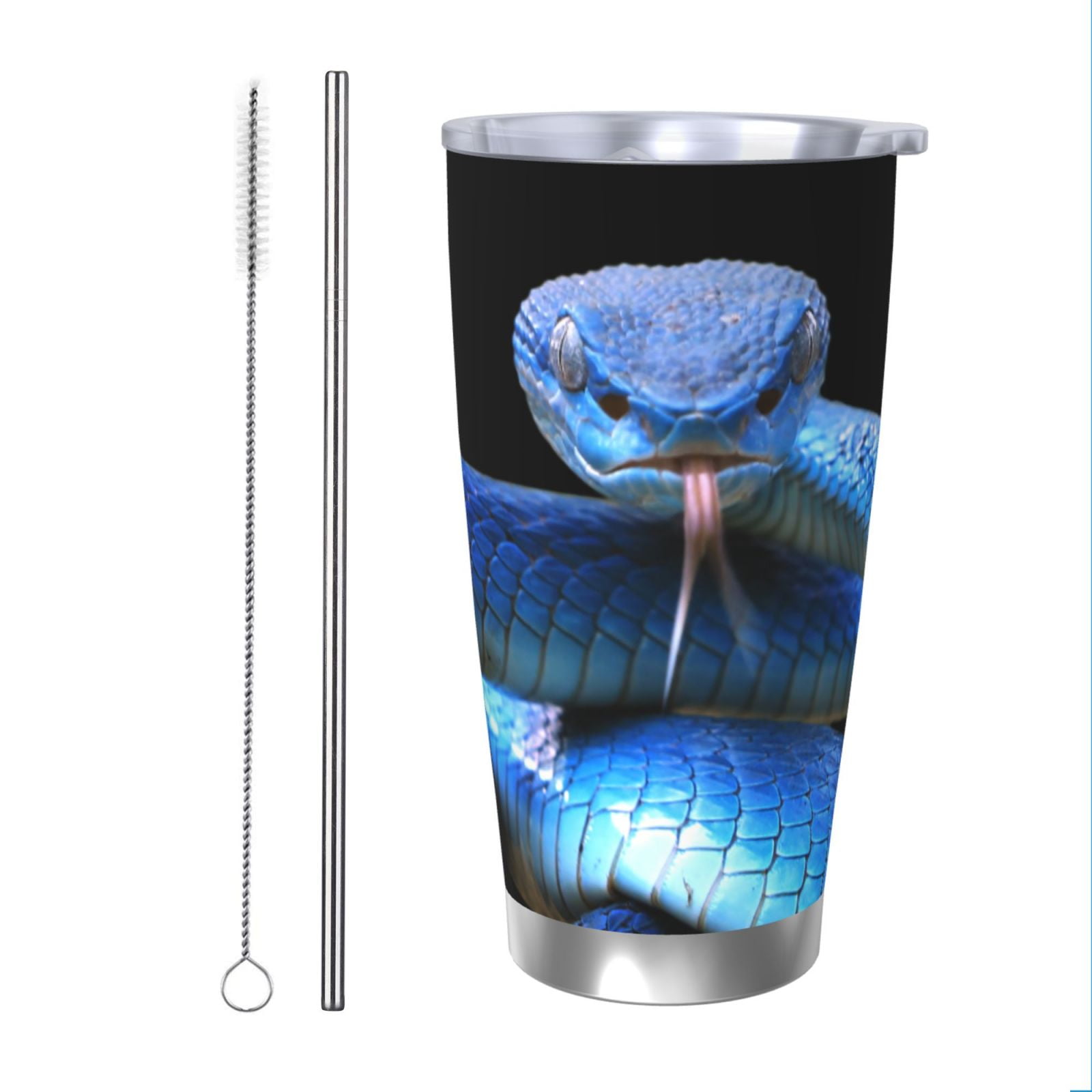 Bingfone Blue Viper Snake 2 for 20 Oz Stainless Steel Travel Mug Double ...