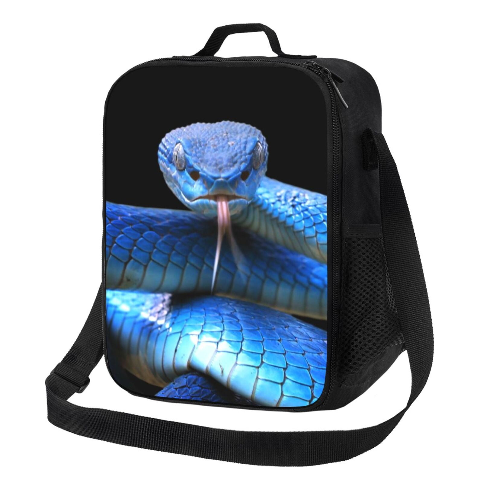 Bingfone Blue Viper Snake Reusable Insulated Lunch Bag Cooler for Work ...