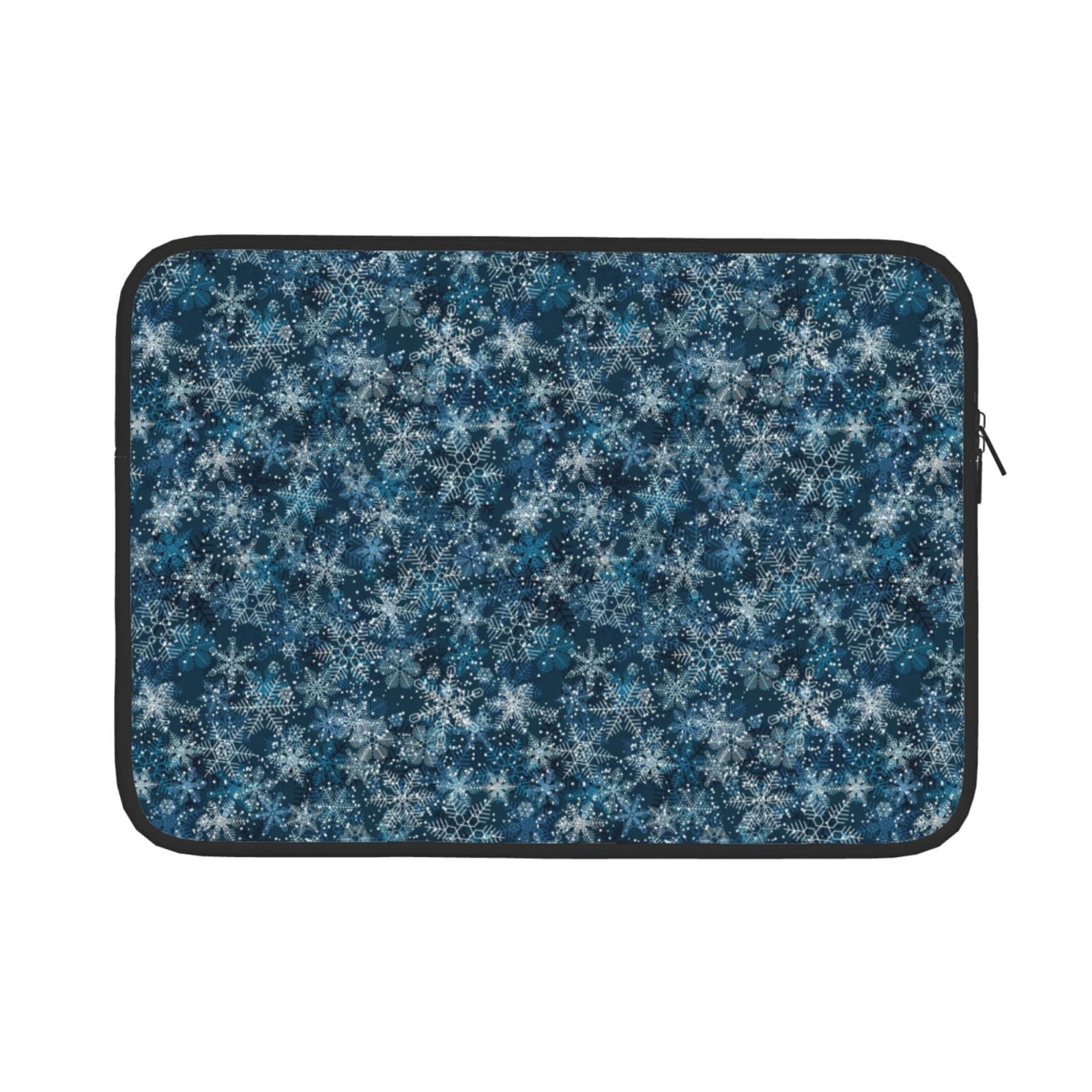 Bingfone Blue and White Gradient Snowflake Laptop Sleeve Case 13 inch ...