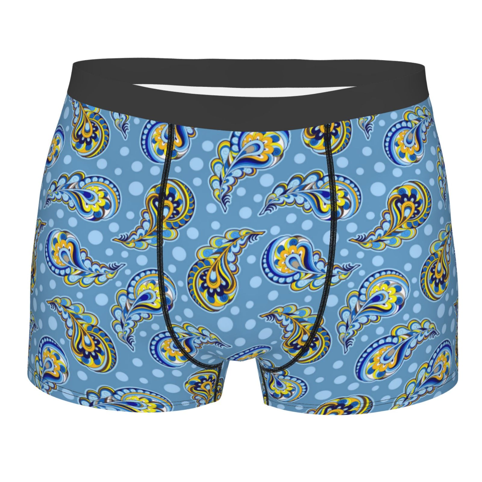 Bingfone Blue paisley pattern Men's Underwear - Casual Stretch Boxer ...