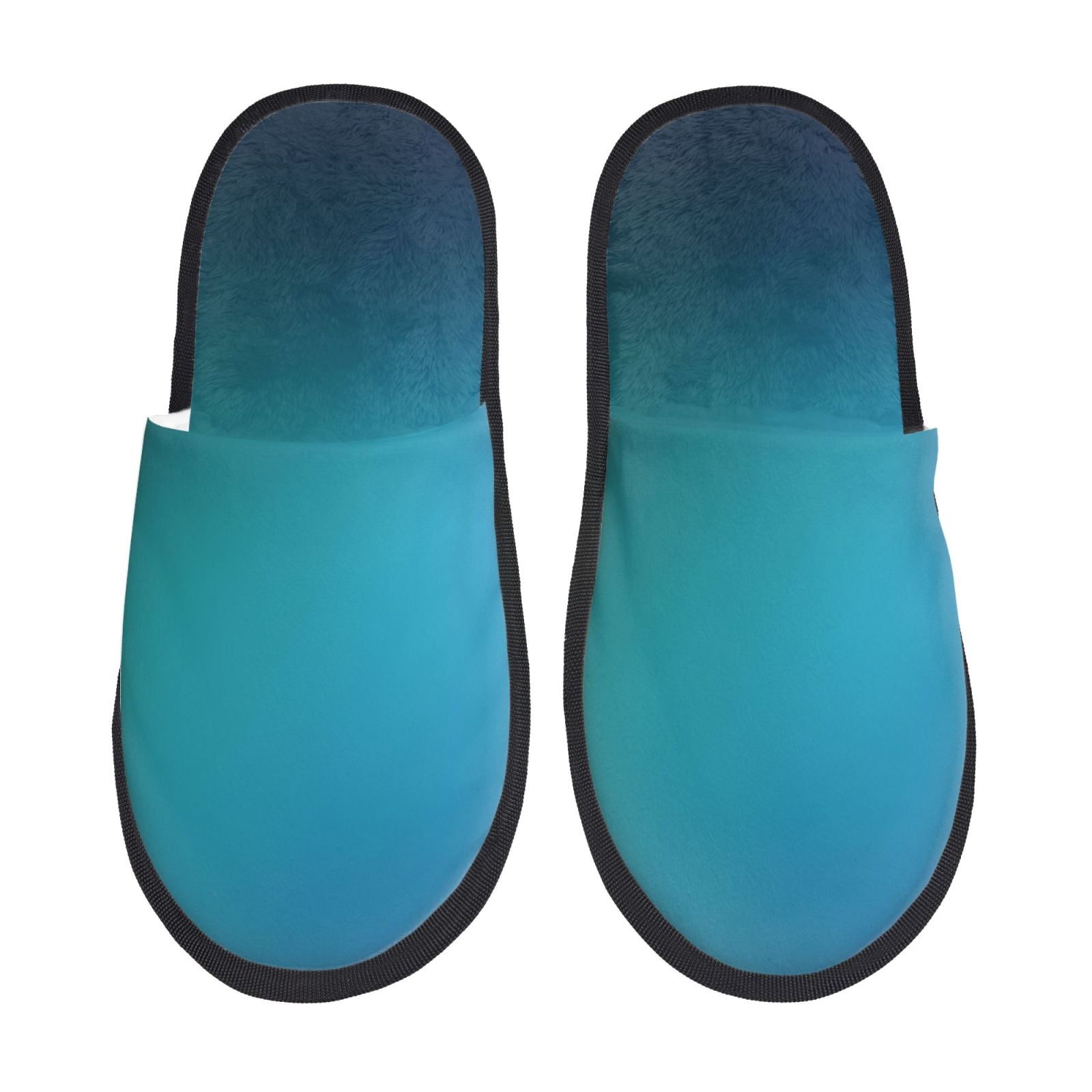 Bingfone Blue to turquoise House Slippers for Women Men with Soft ...