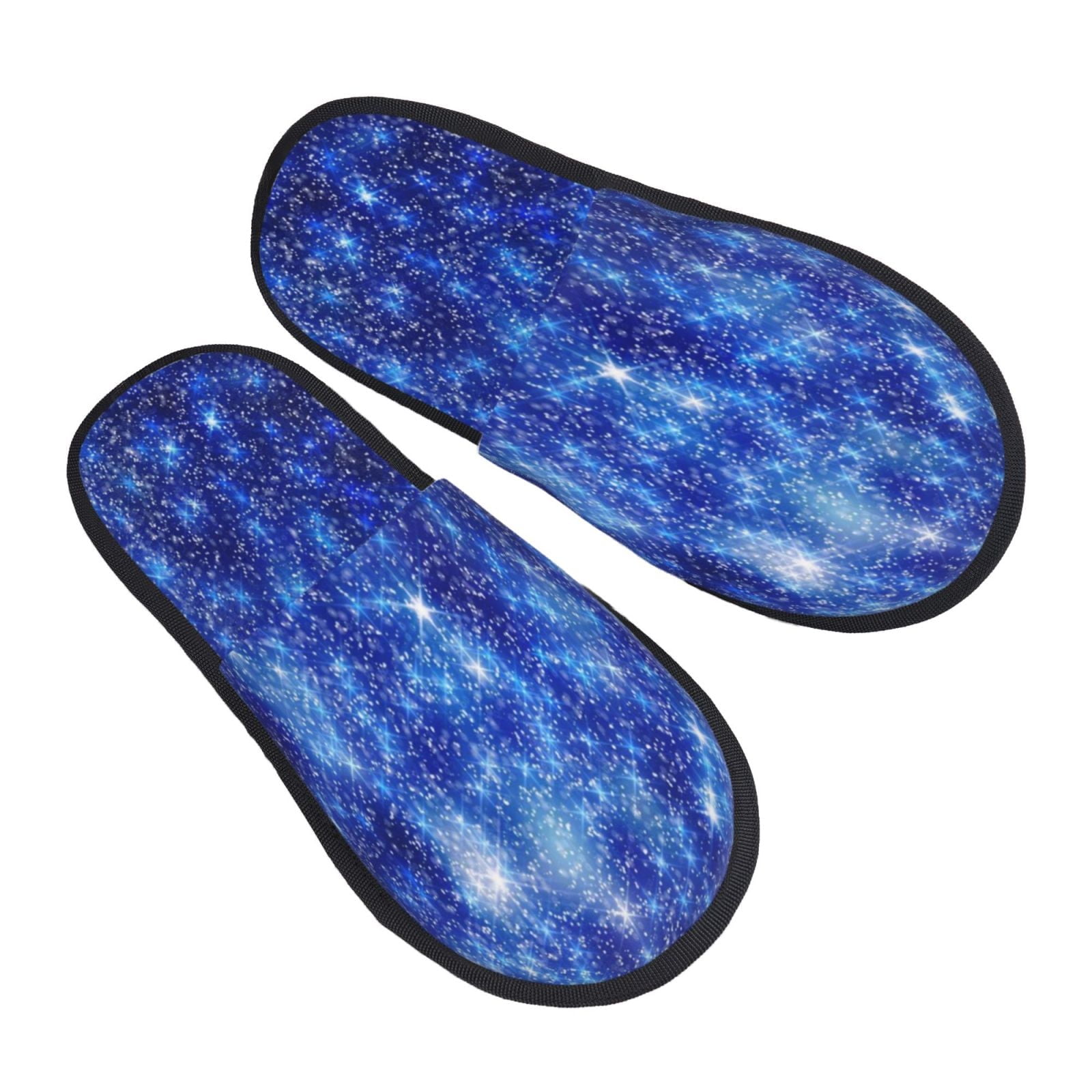 Bingfone Blurred Star Snow Christmas House Slippers For Women Men With ...