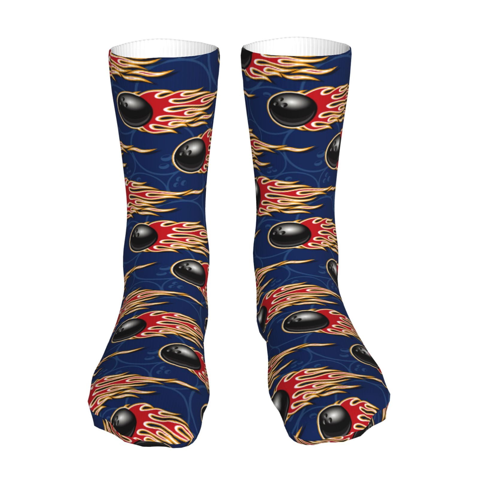 Bingfone Bowling Ball And Flame Prirnt Women's Men's Fun Pattern and ...