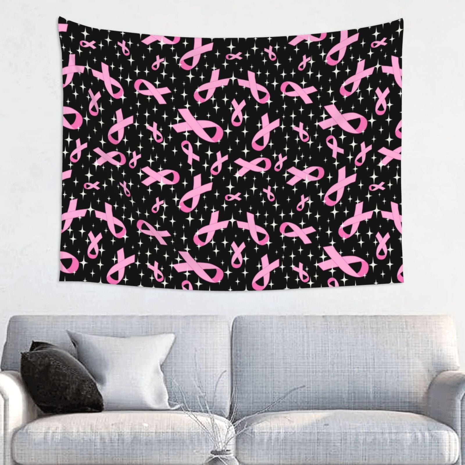 Bingfone Breast Cancer Awareness (2) Tapestry Wall Hanging Decor For ...