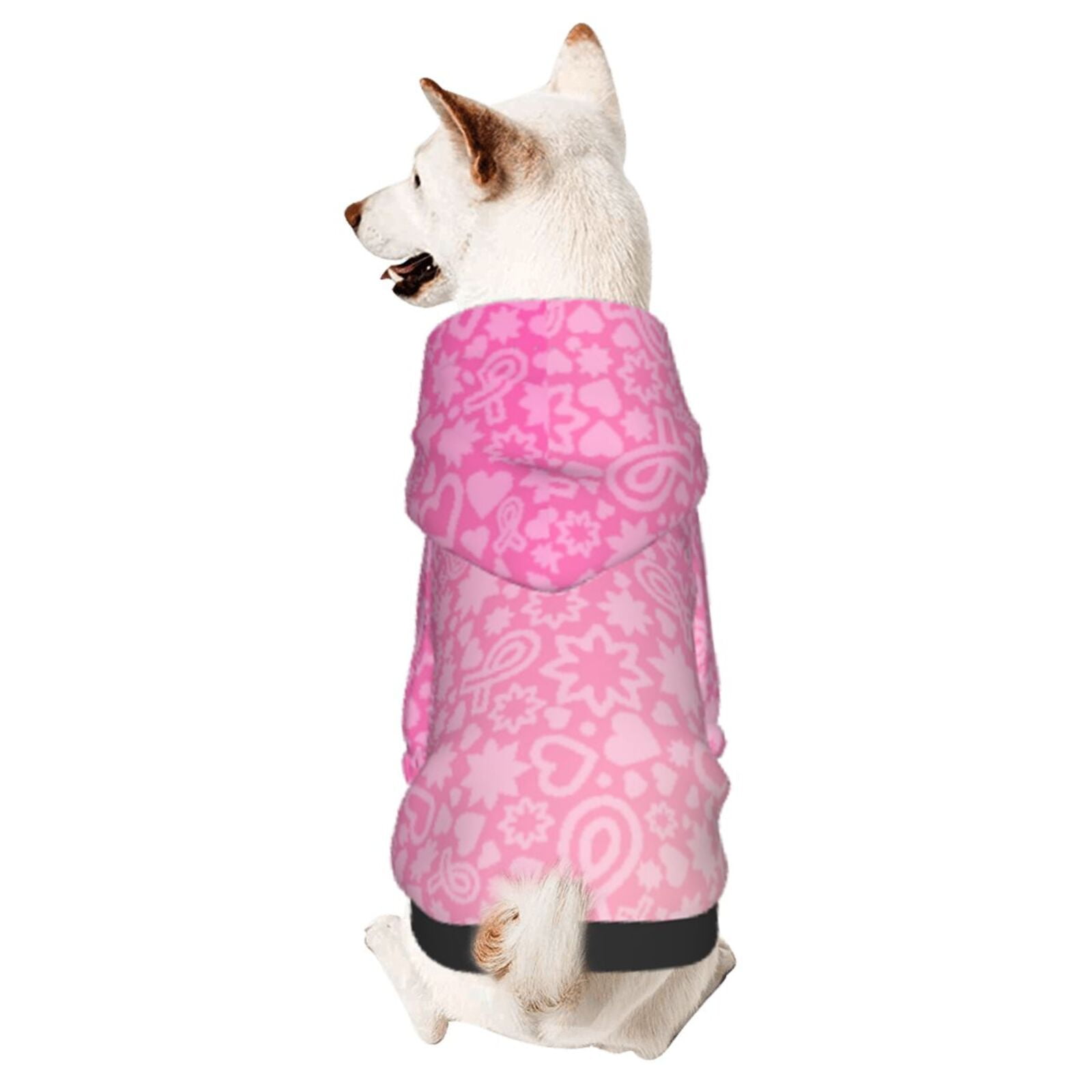 Bingfone Breast Cancer Pink Ribbons Awareness Dog Clothes Hoodie, Pet ...