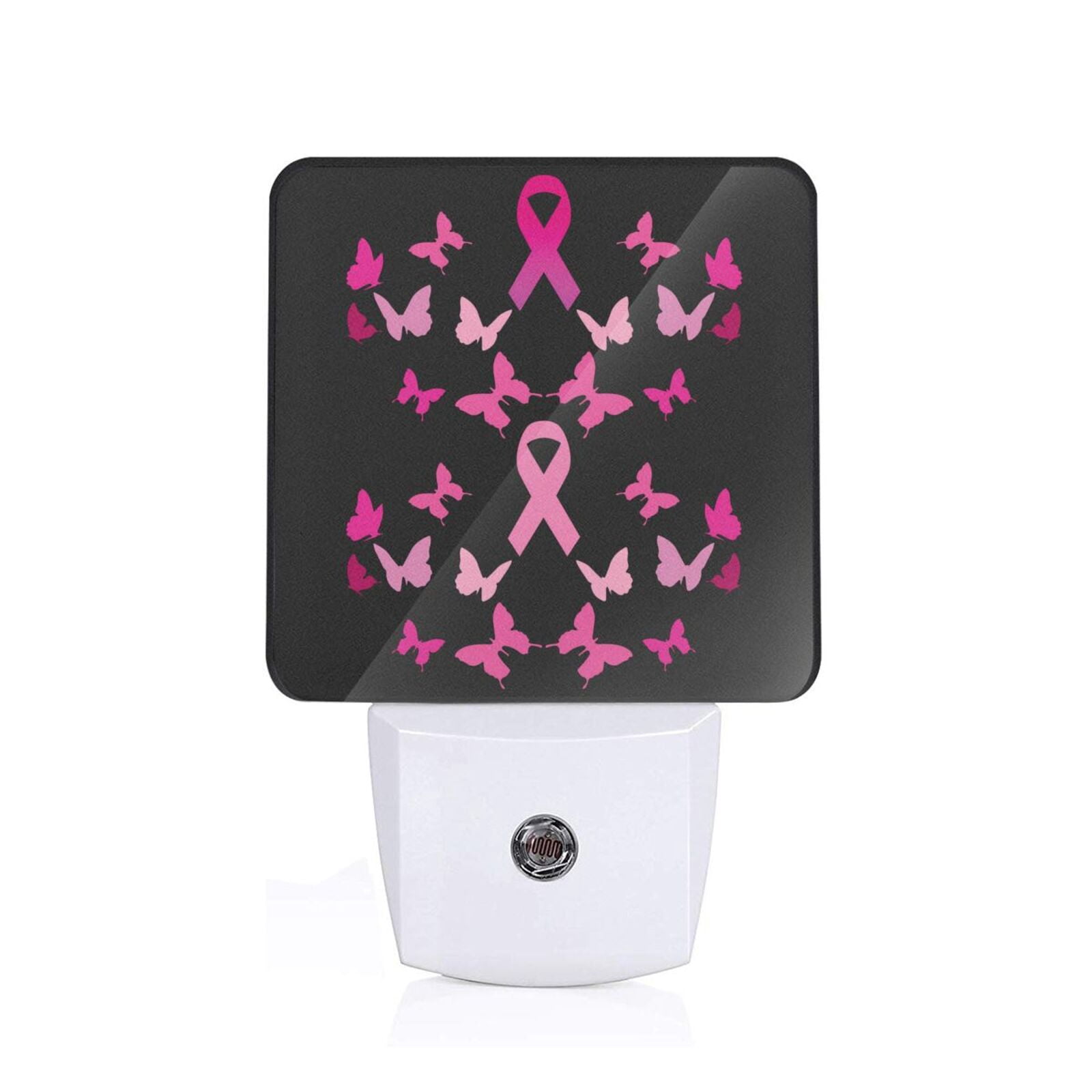 Bingfone Breast Cancer Print Night Lights Plug into Wall,Dusk to Dawn ...