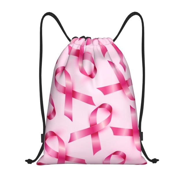Bingfone Breast Cancer Ribbons Awareness Drawstrings Backpacks Bags For ...