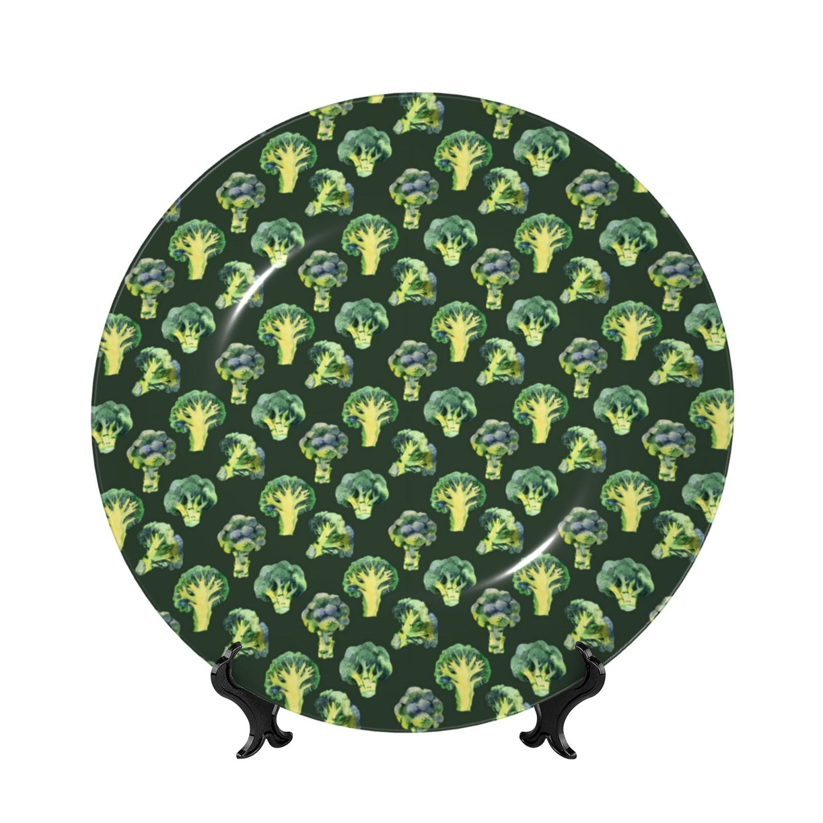 Bingfone Broccoli 3 Print Bone China Dinner Decorative Plates,Handmade ...